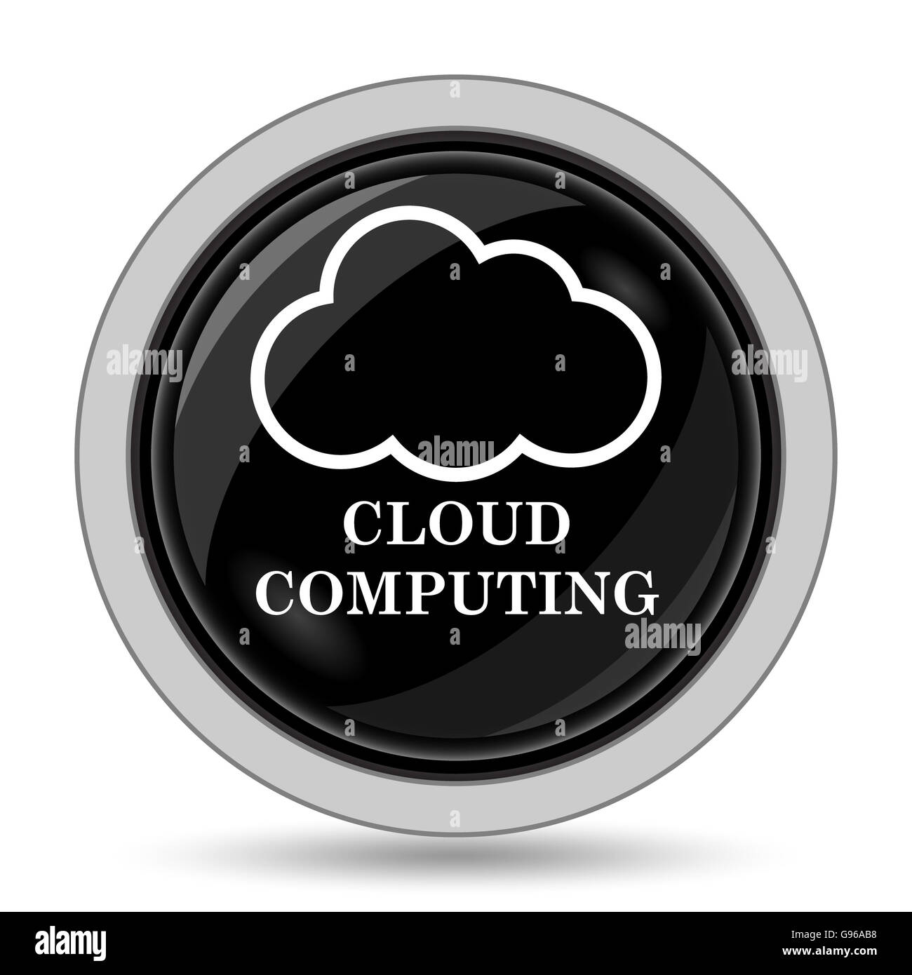 Cloud computing white banner Black and White Stock Photos & Images - Alamy