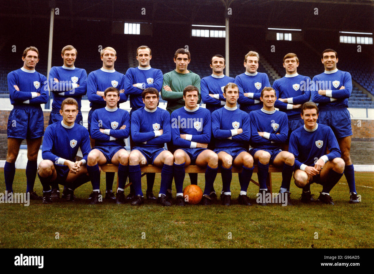 Leicester City team group L-R, BACK ROW Len Glover,Graham Cross, Frank ...