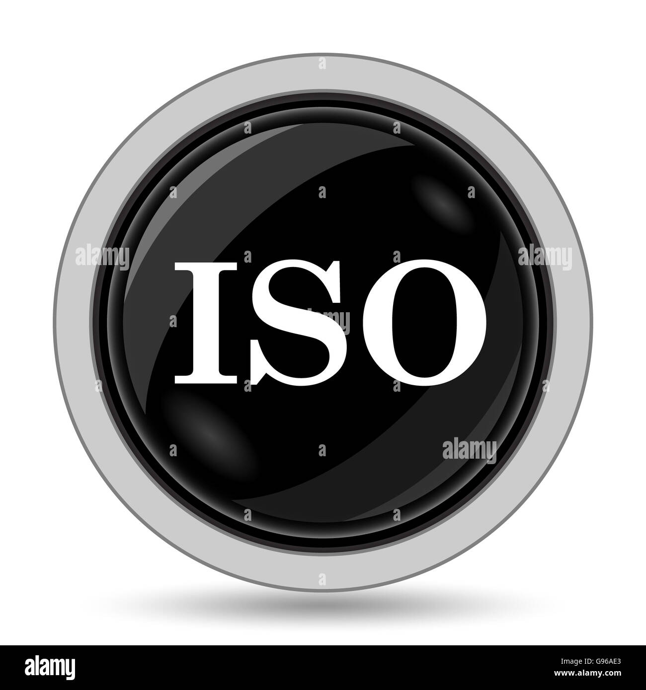 ISO icon. Internet button on white background Stock Photo - Alamy