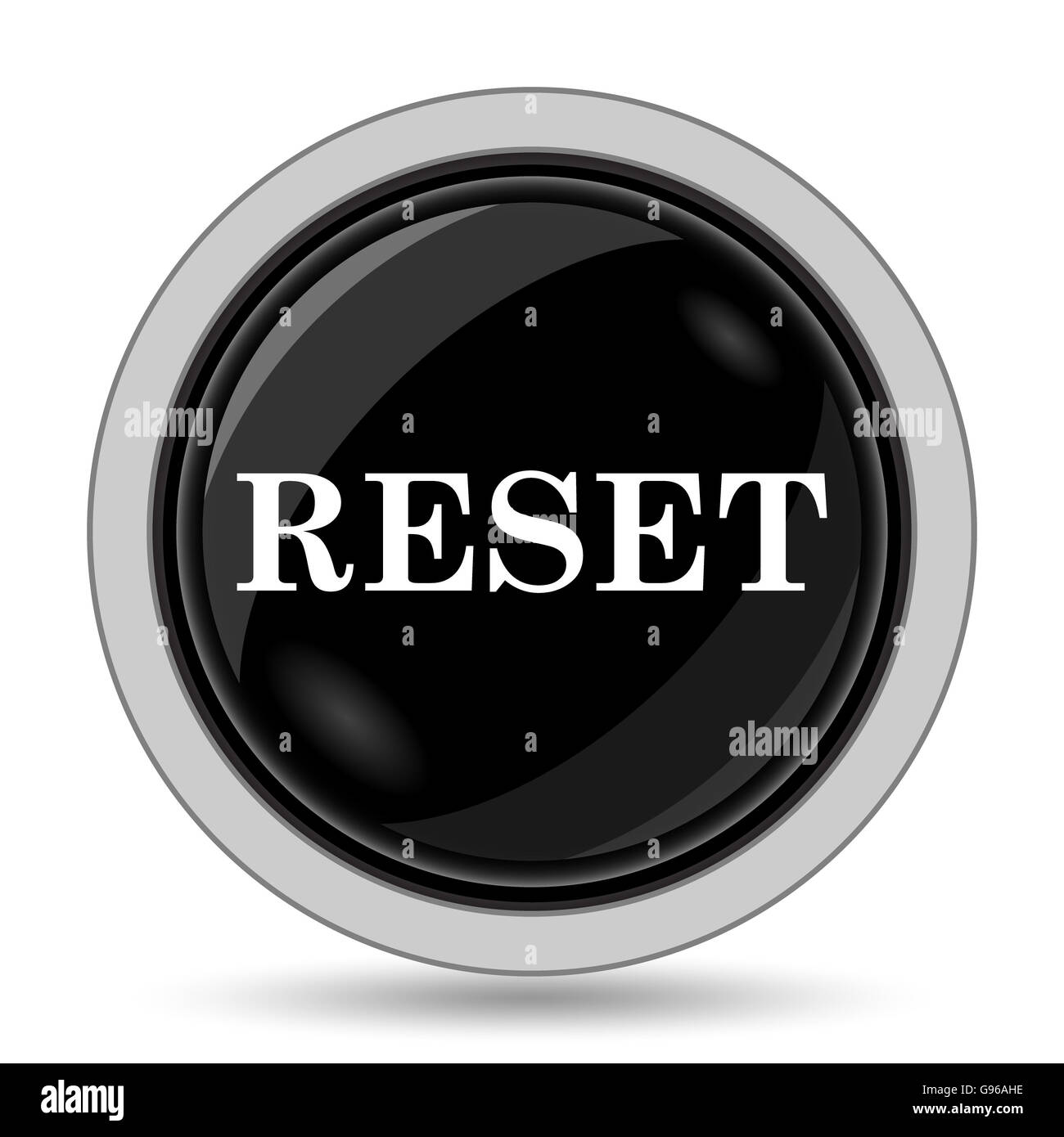 Reset icon. Internet button on white background Stock Photo - Alamy