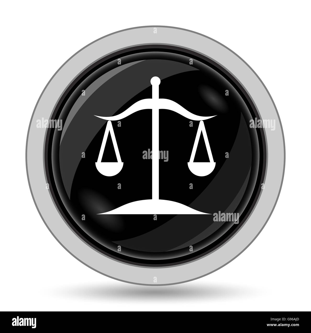 Balance icon. Internet button on white background Stock Photo - Alamy