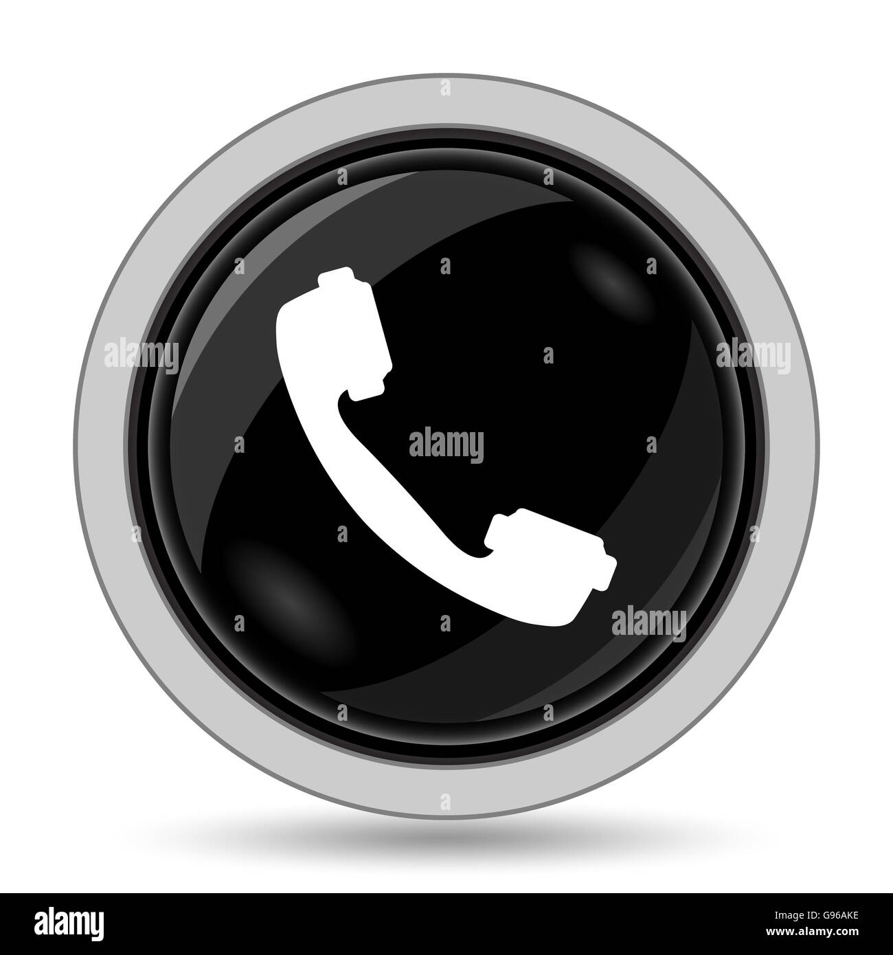 Phone icon. Internet button on white background Stock Photo - Alamy