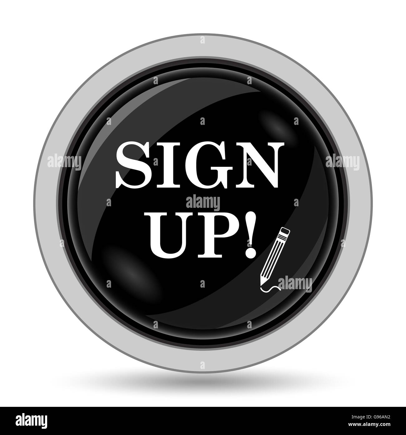 Sign up icon. Internet button on white background Stock Photo - Alamy