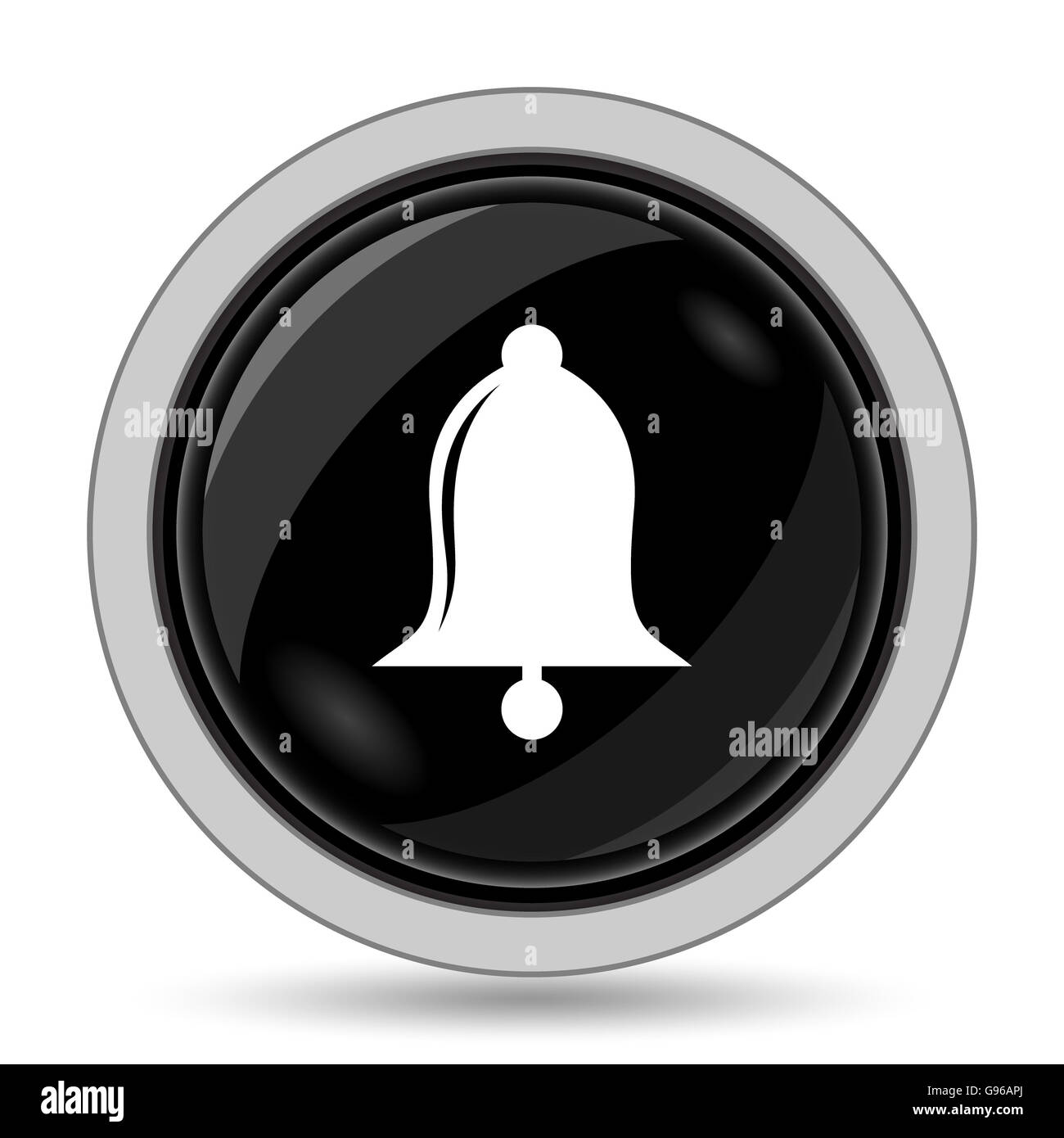 Bell icon. Internet button on white background Stock Photo - Alamy