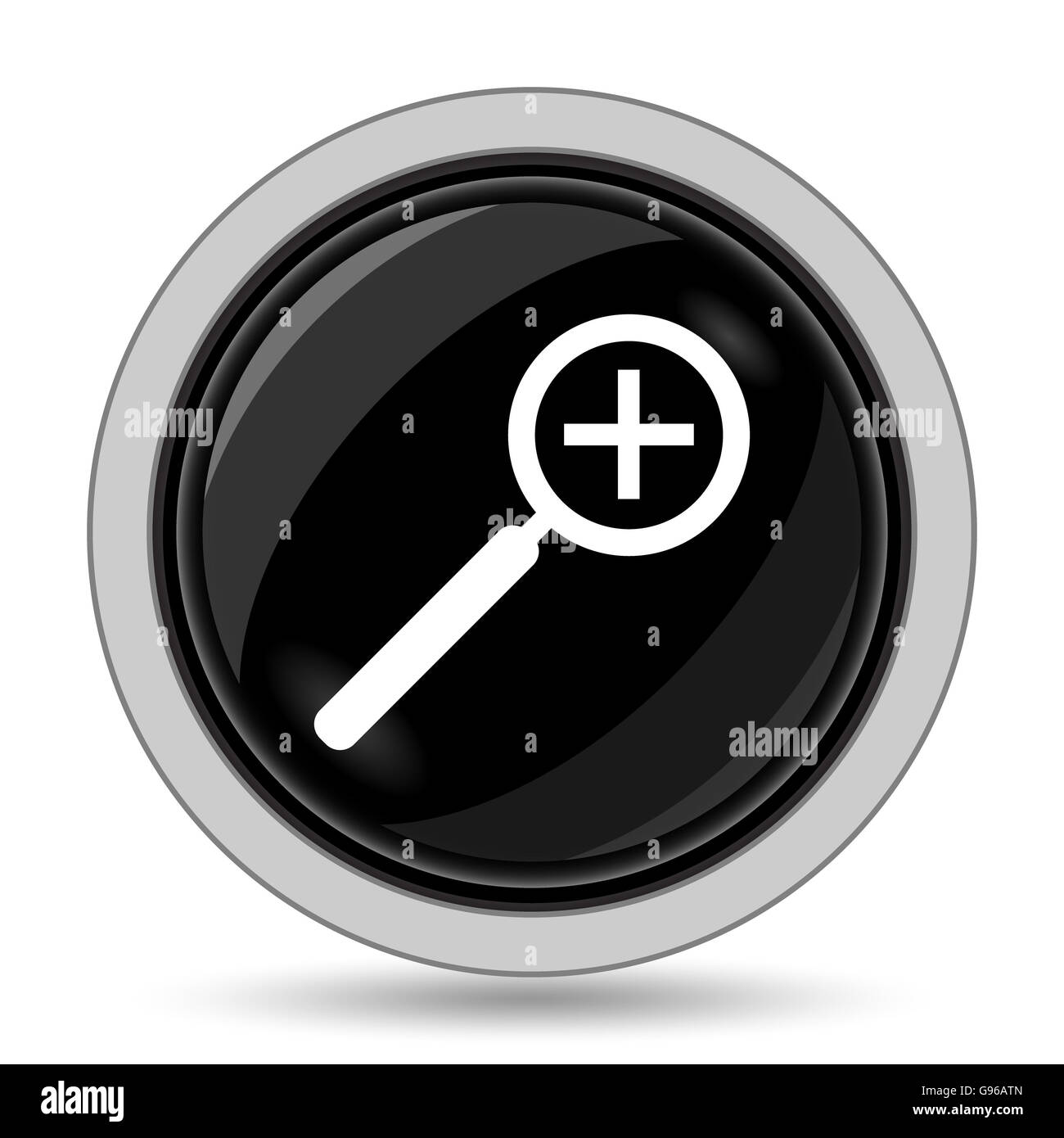 Zoom in icon. Internet button on white background Stock Photo - Alamy