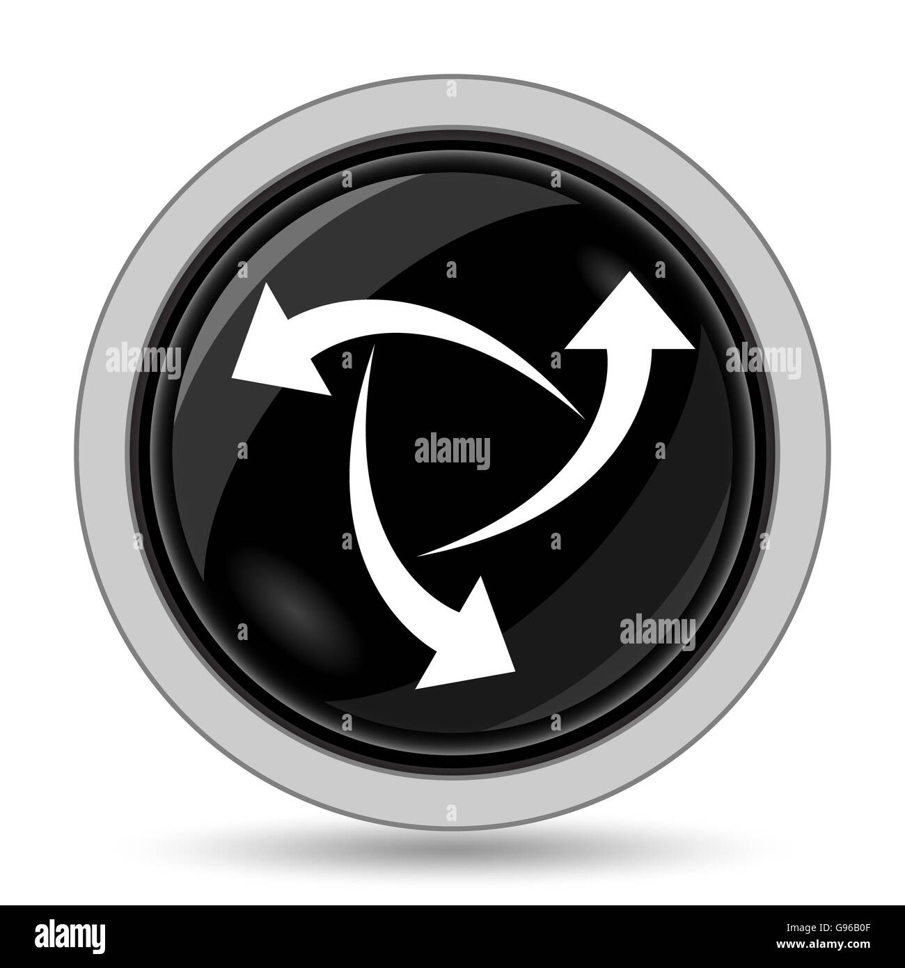 Change icon. Internet button on white background Stock Photo - Alamy