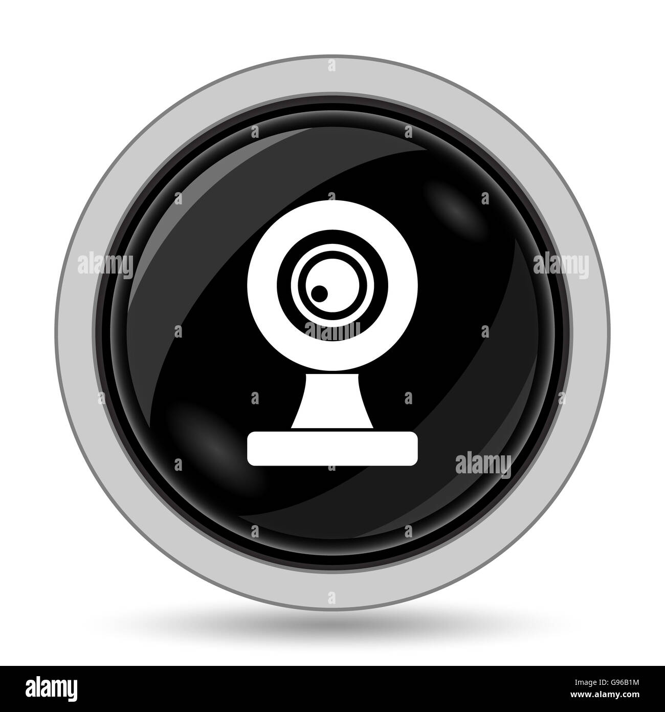 Webcam icon. Internet button on white background Stock Photo - Alamy