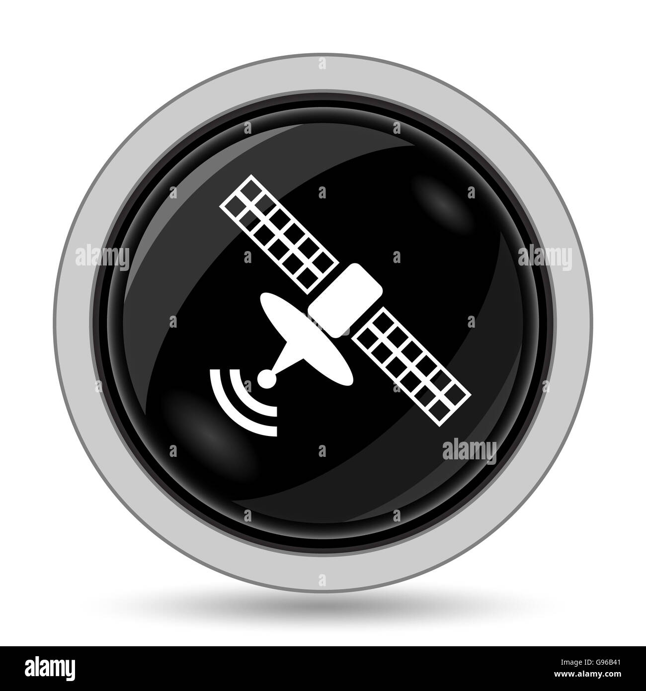 Antenna icon. Internet button on white background Stock Photo - Alamy