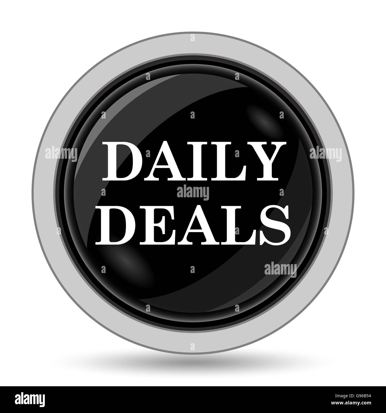 Daily deals icon. Internet button on white background Stock Photo - Alamy