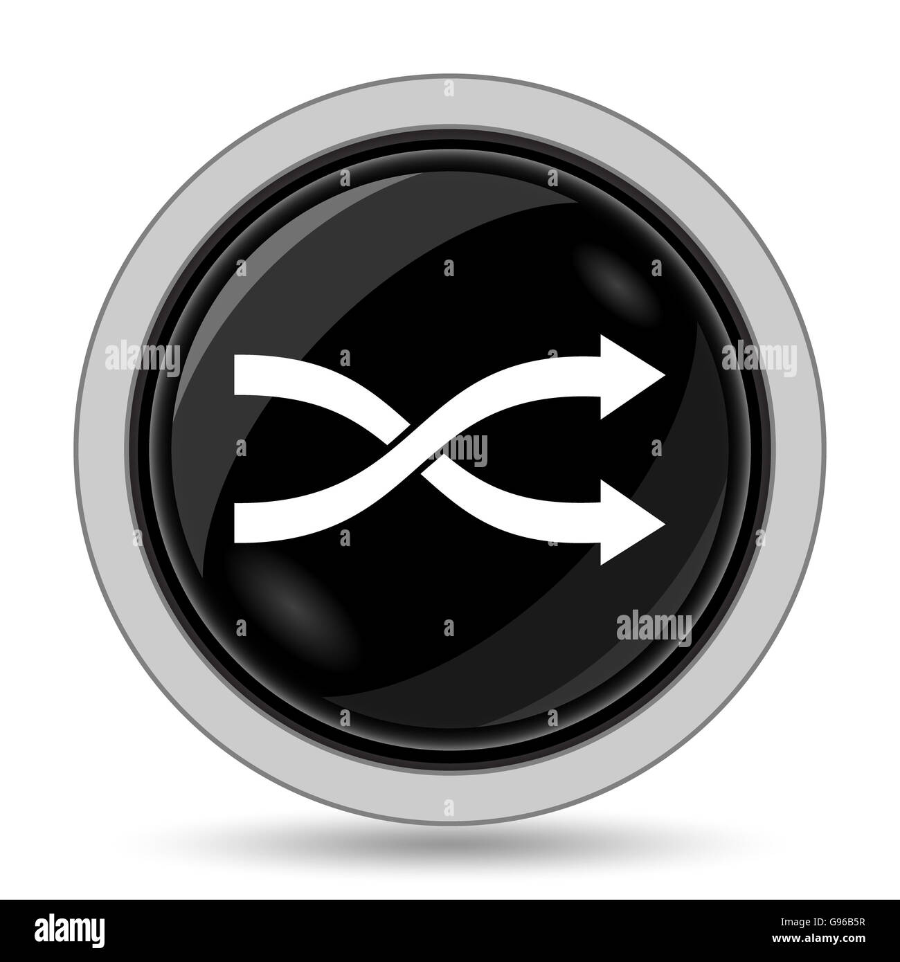 Shuffle icon Black and White Stock Photos & Images - Alamy