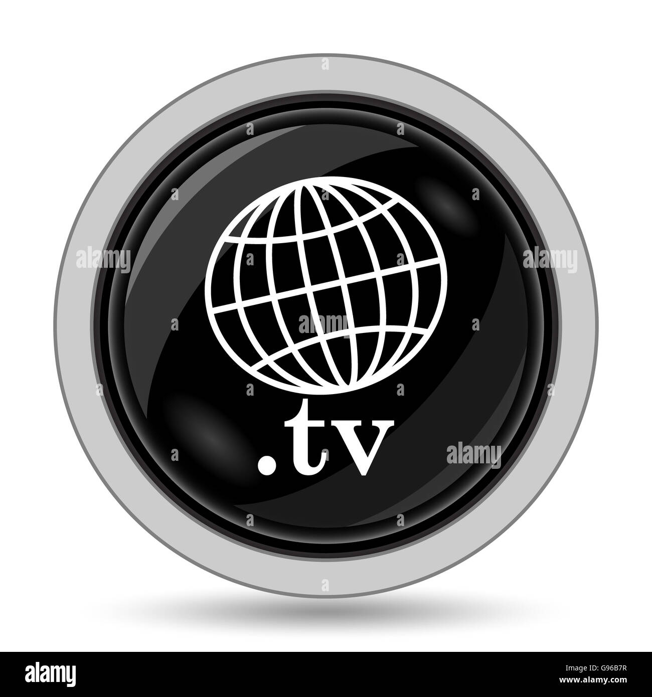 .tv icon. Internet button on white background Stock Photo - Alamy