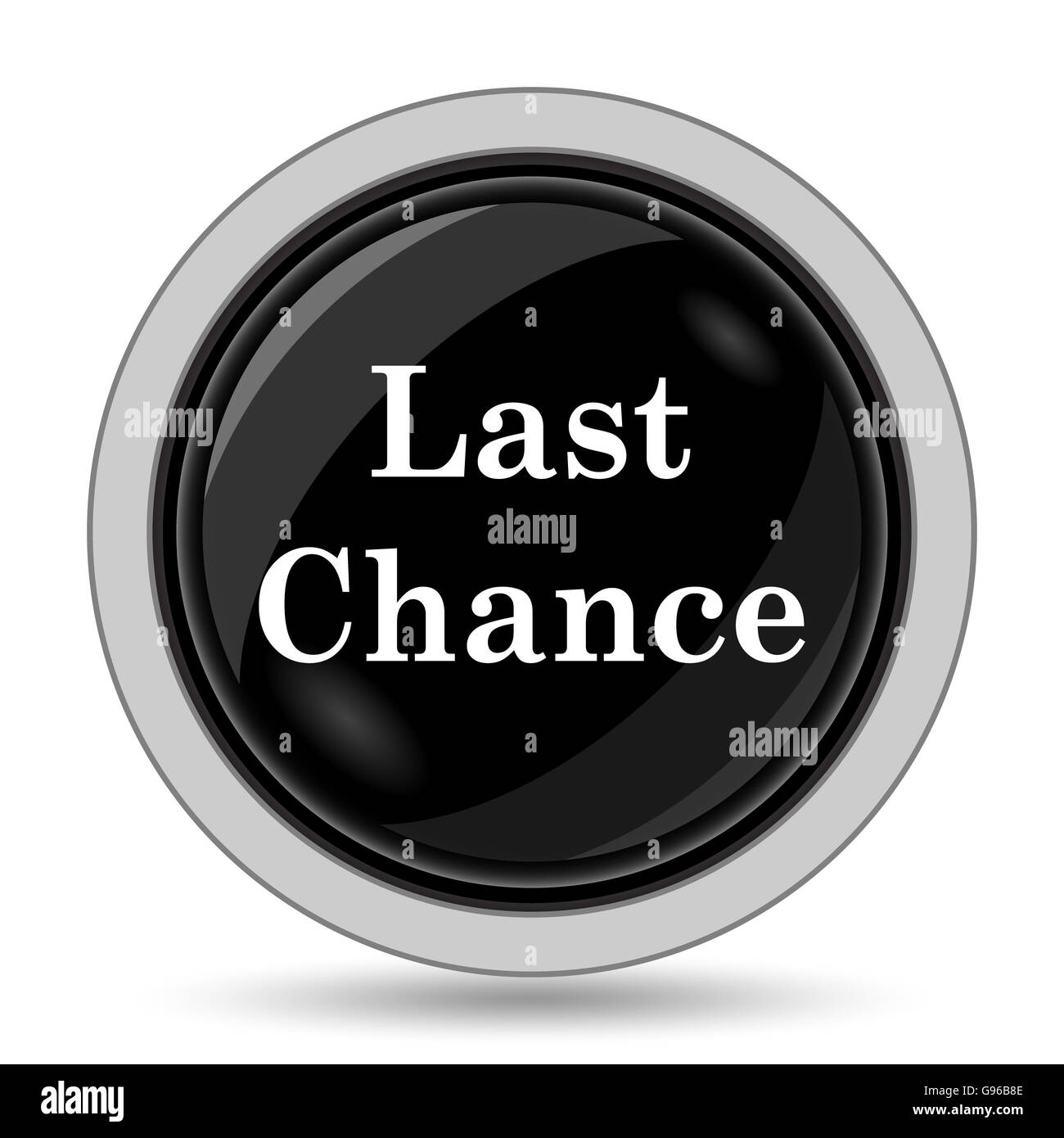 Last chance icon. Internet button on white background Stock Photo - Alamy