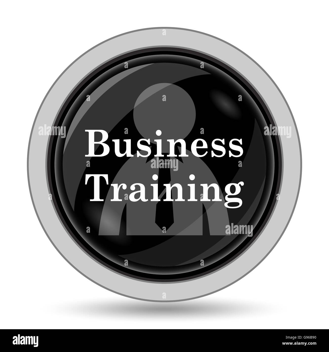 Business training icon. Internet button on white background Stock Photo ...