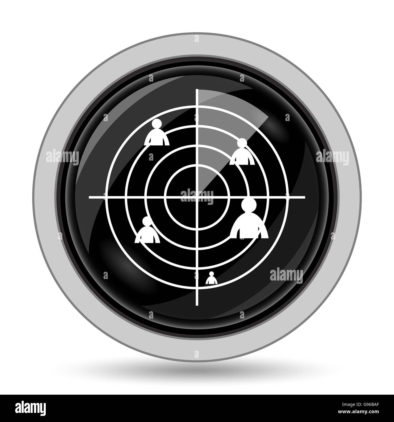 Radar icon. Internet button on white background Stock Photo - Alamy