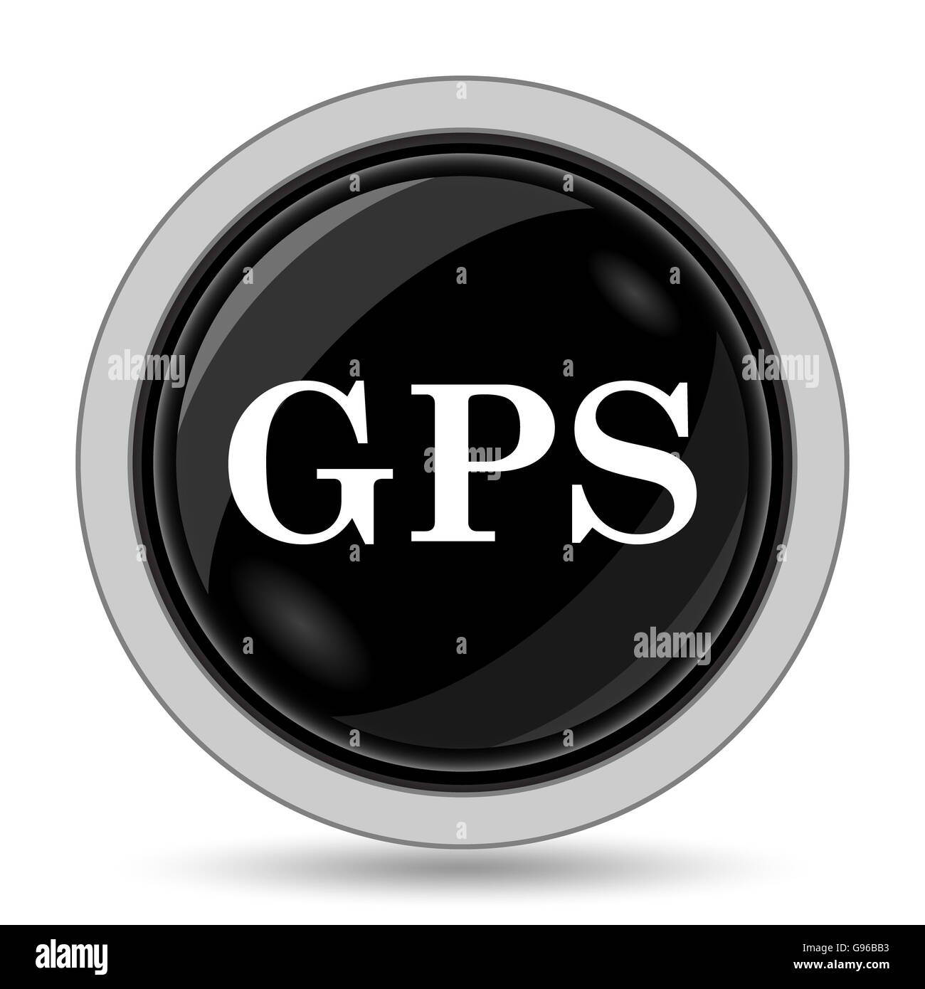 GPS icon. Internet button on white background Stock Photo - Alamy