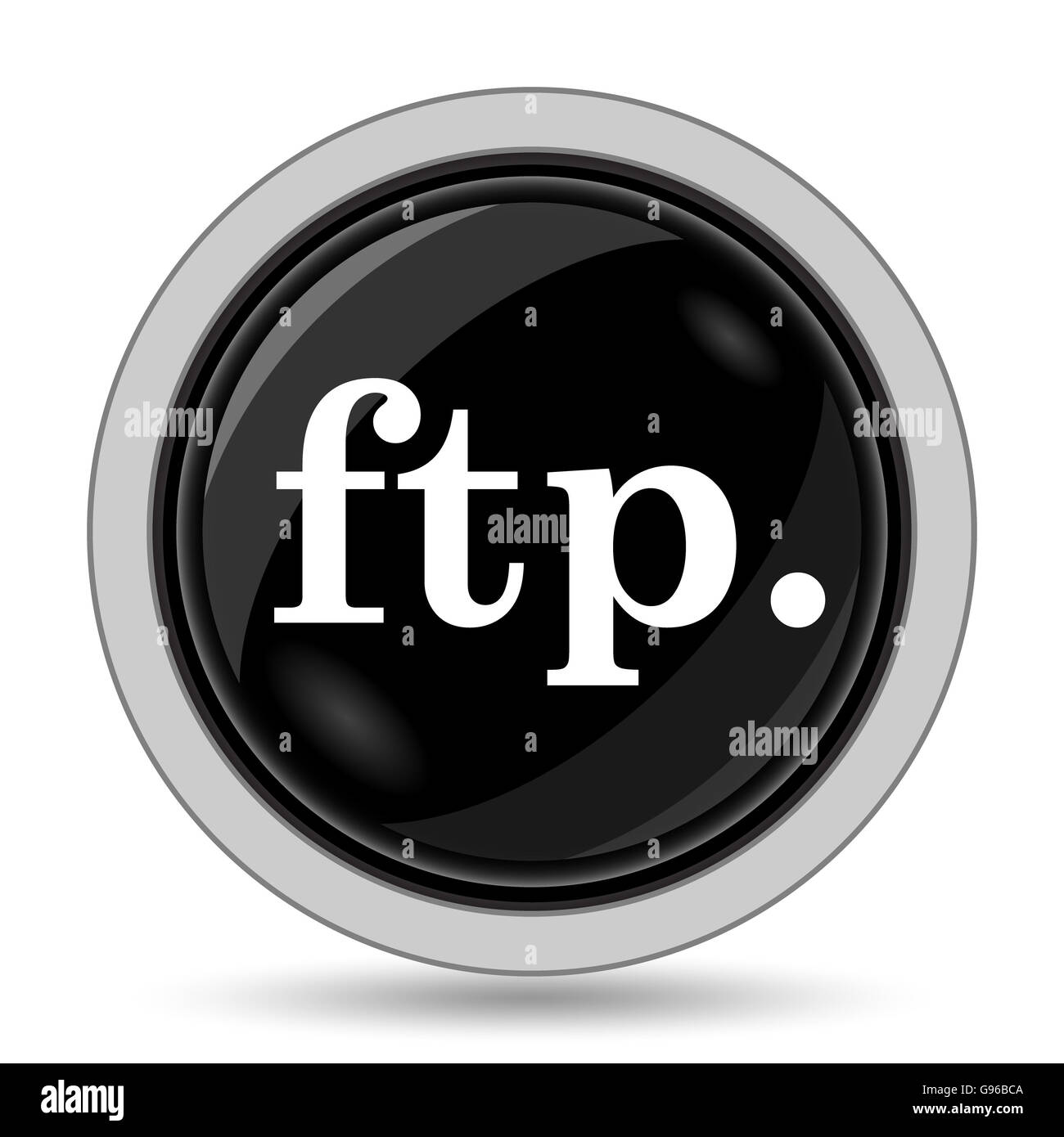 ftp. icon. Internet button on white background Stock Photo - Alamy