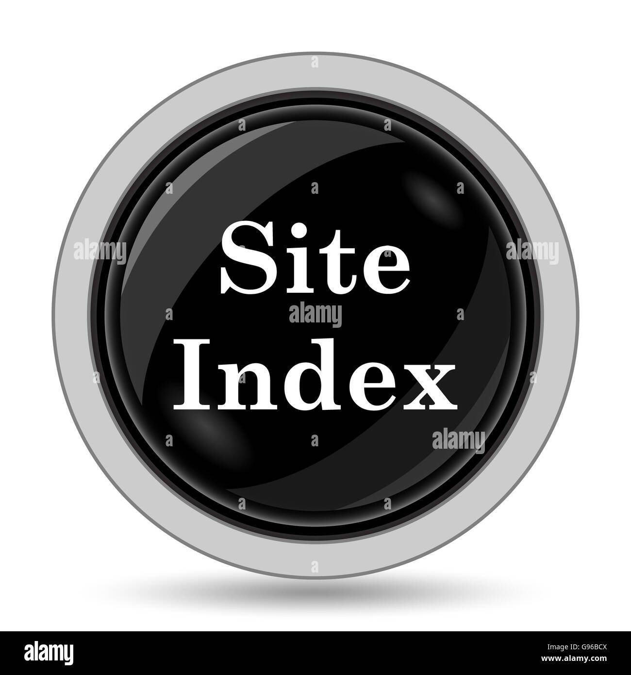 Site index icon. Internet button on white background Stock Photo - Alamy