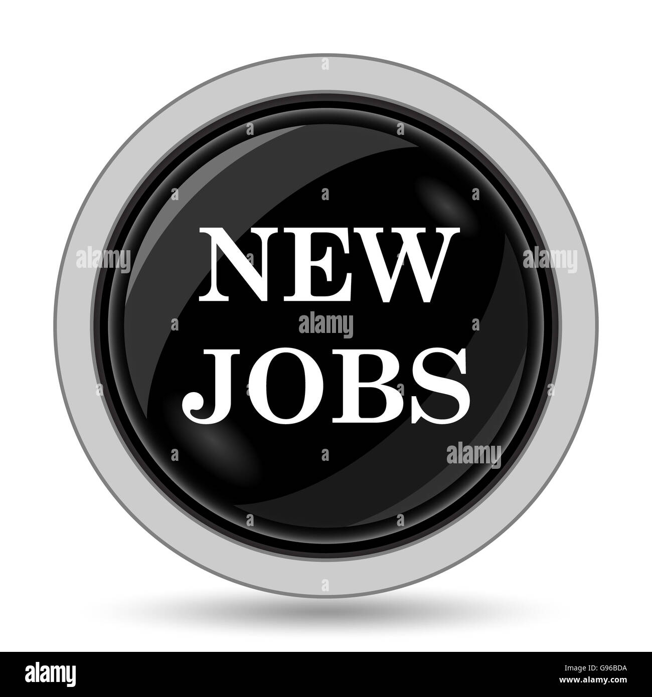 New jobs icon. Internet button on white background Stock Photo - Alamy