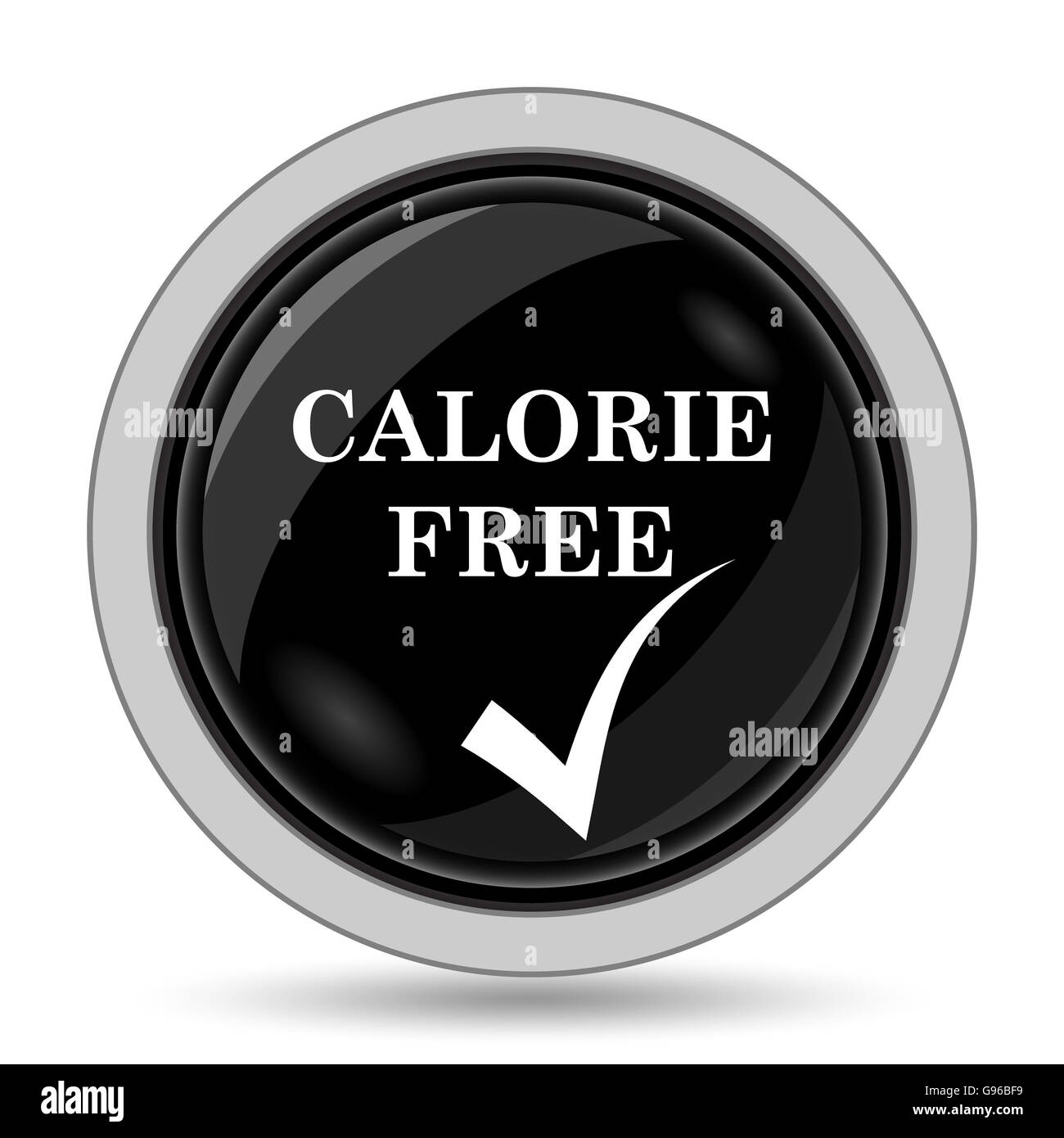 Calorie free icon. Internet button on white background Stock Photo - Alamy