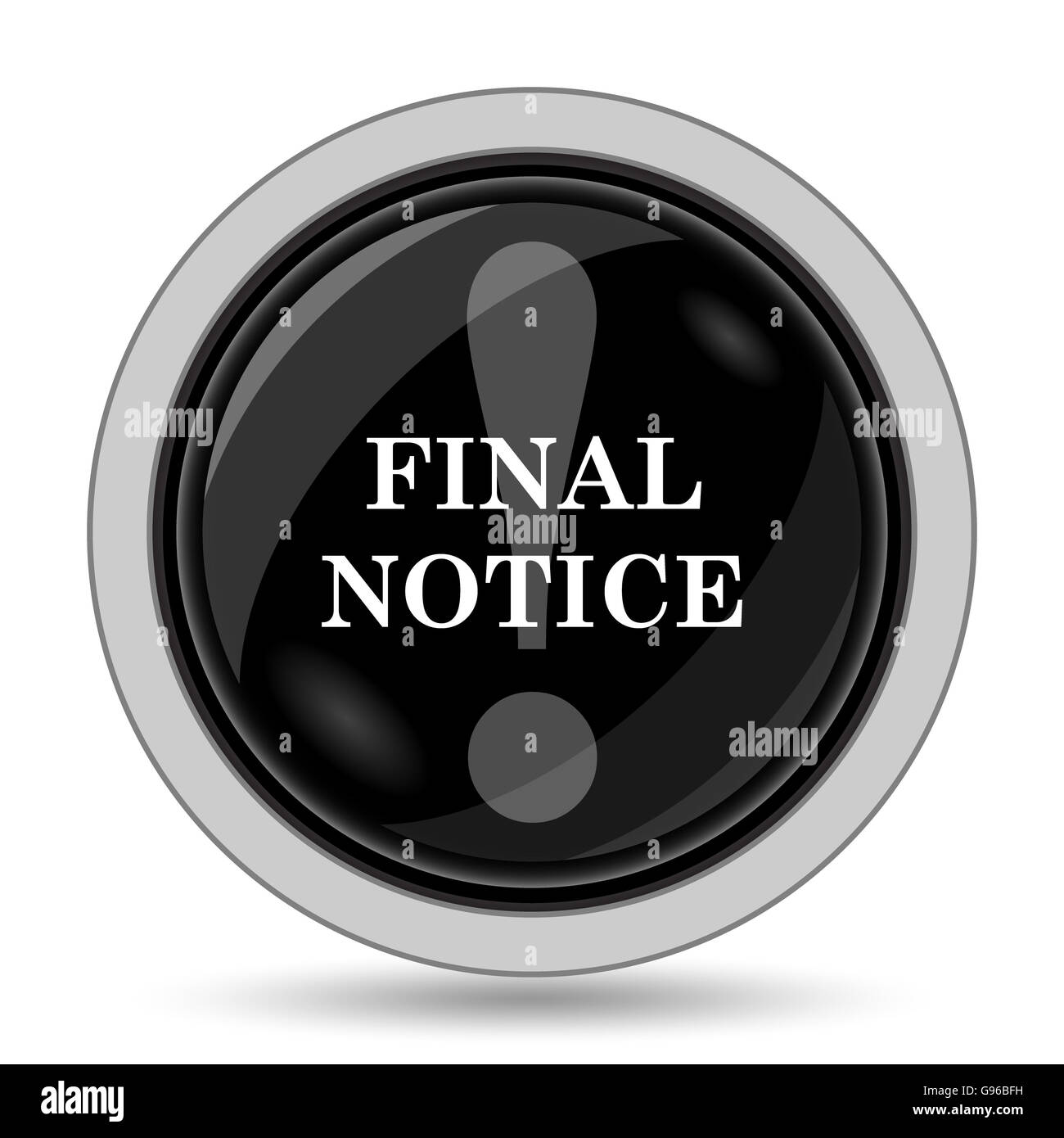 Final notice icon. Internet button on white background Stock Photo - Alamy