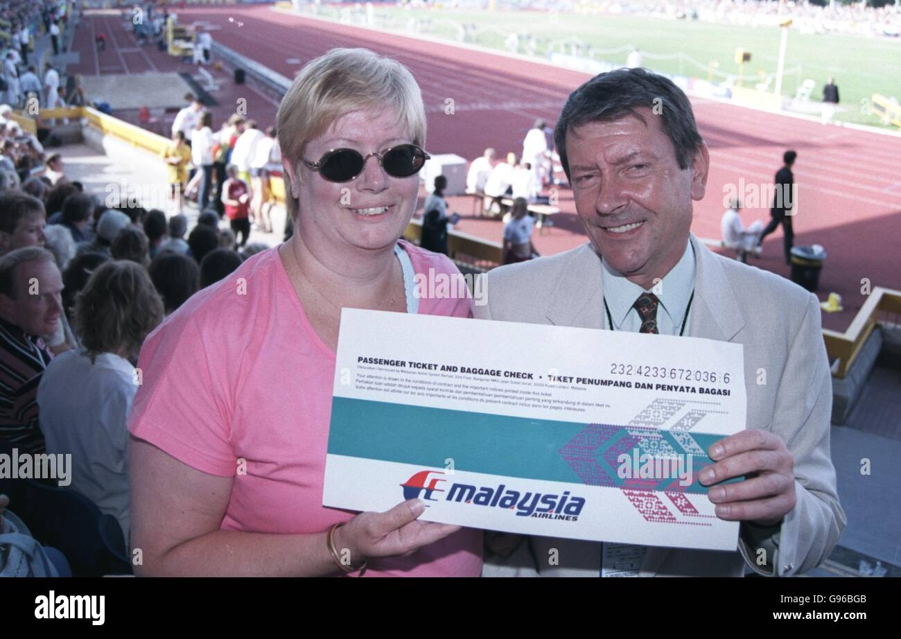 The winner of the Lucky Seat Competition receive's their prize of a ...