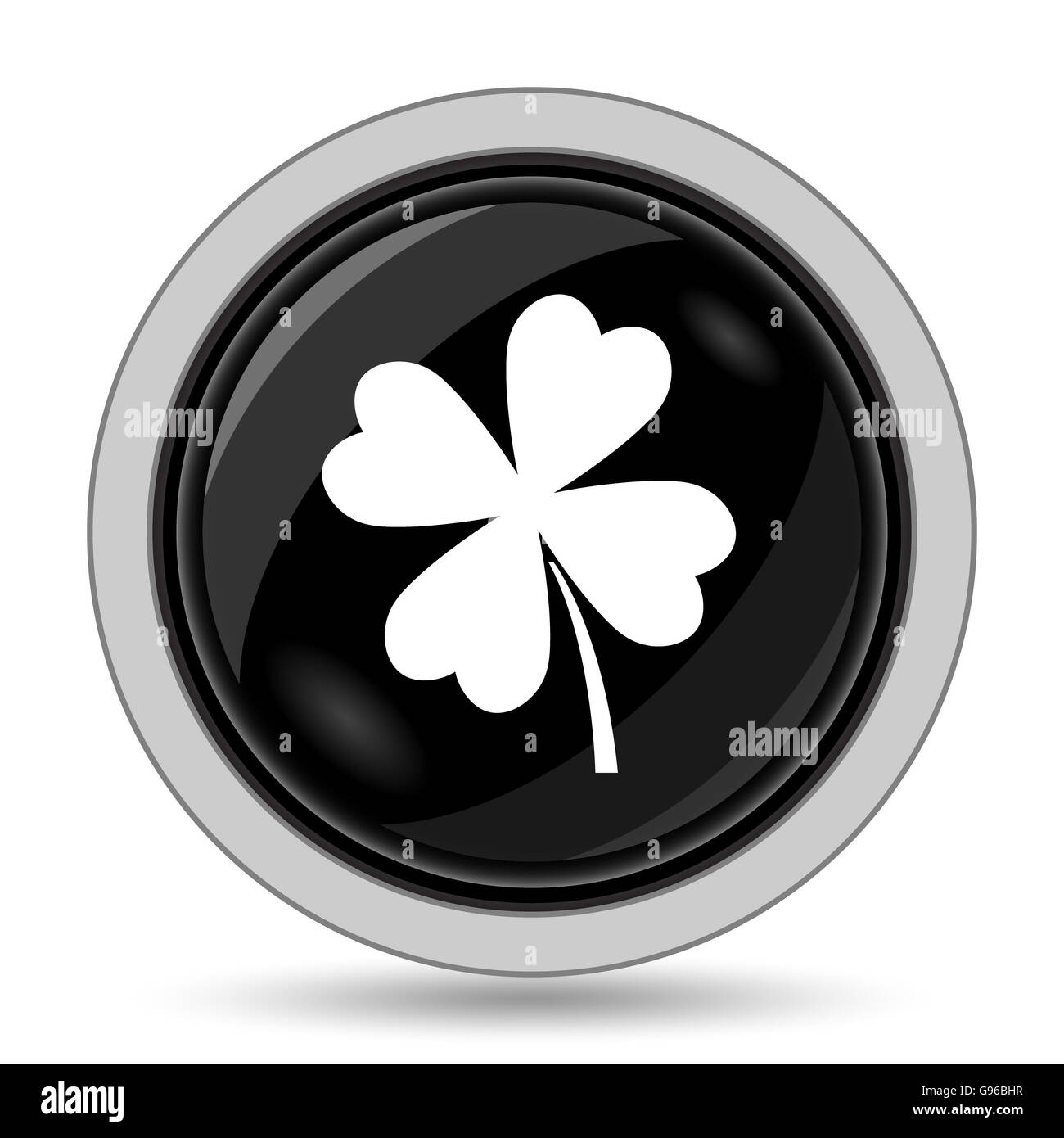 Clover icon. Internet button on white background Stock Photo - Alamy