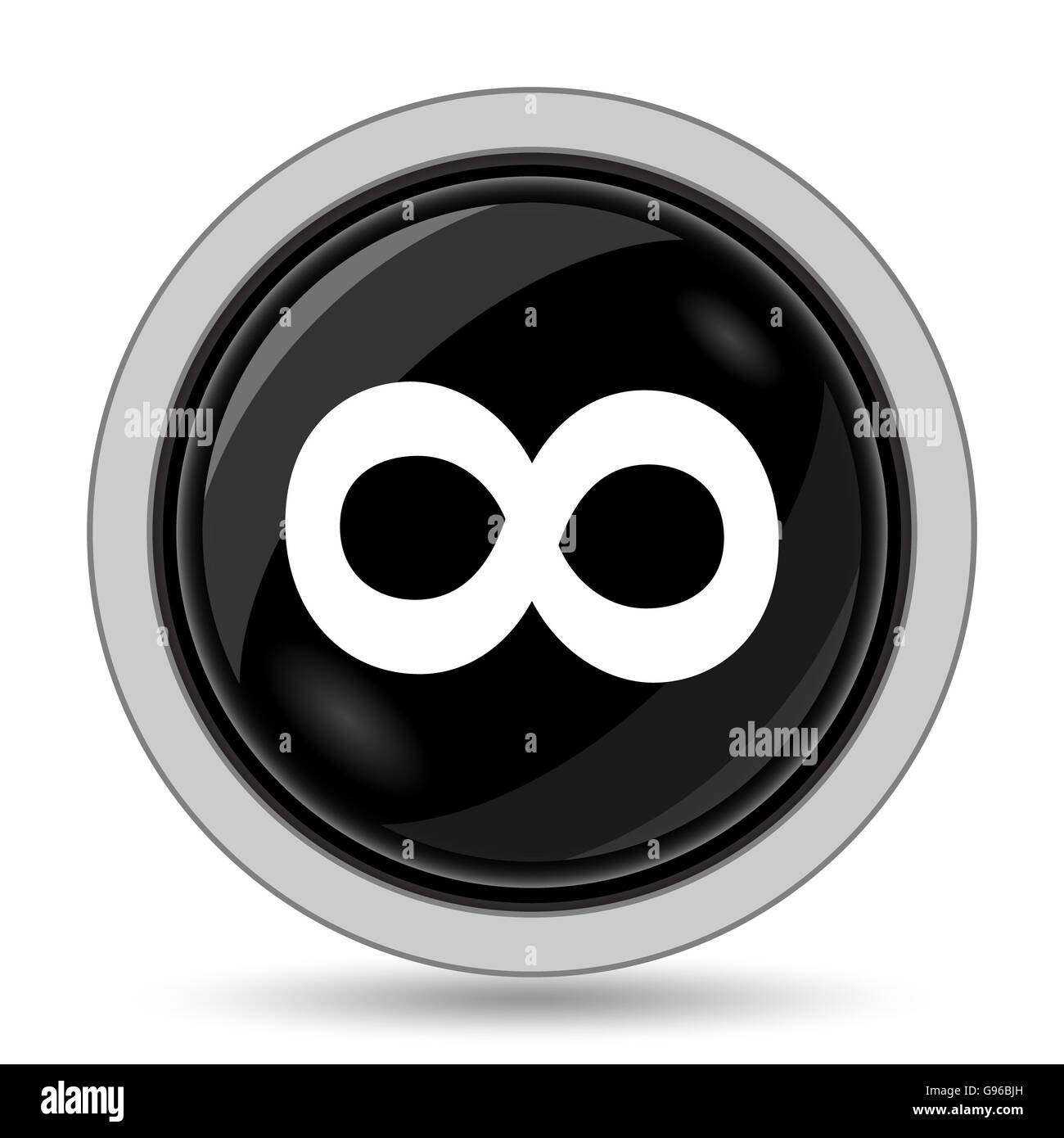 Infinity sign icon. Internet button on white background Stock Photo - Alamy