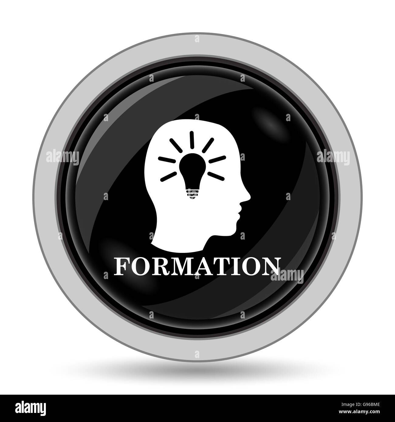 Formation icon. Internet button on white background Stock Photo - Alamy