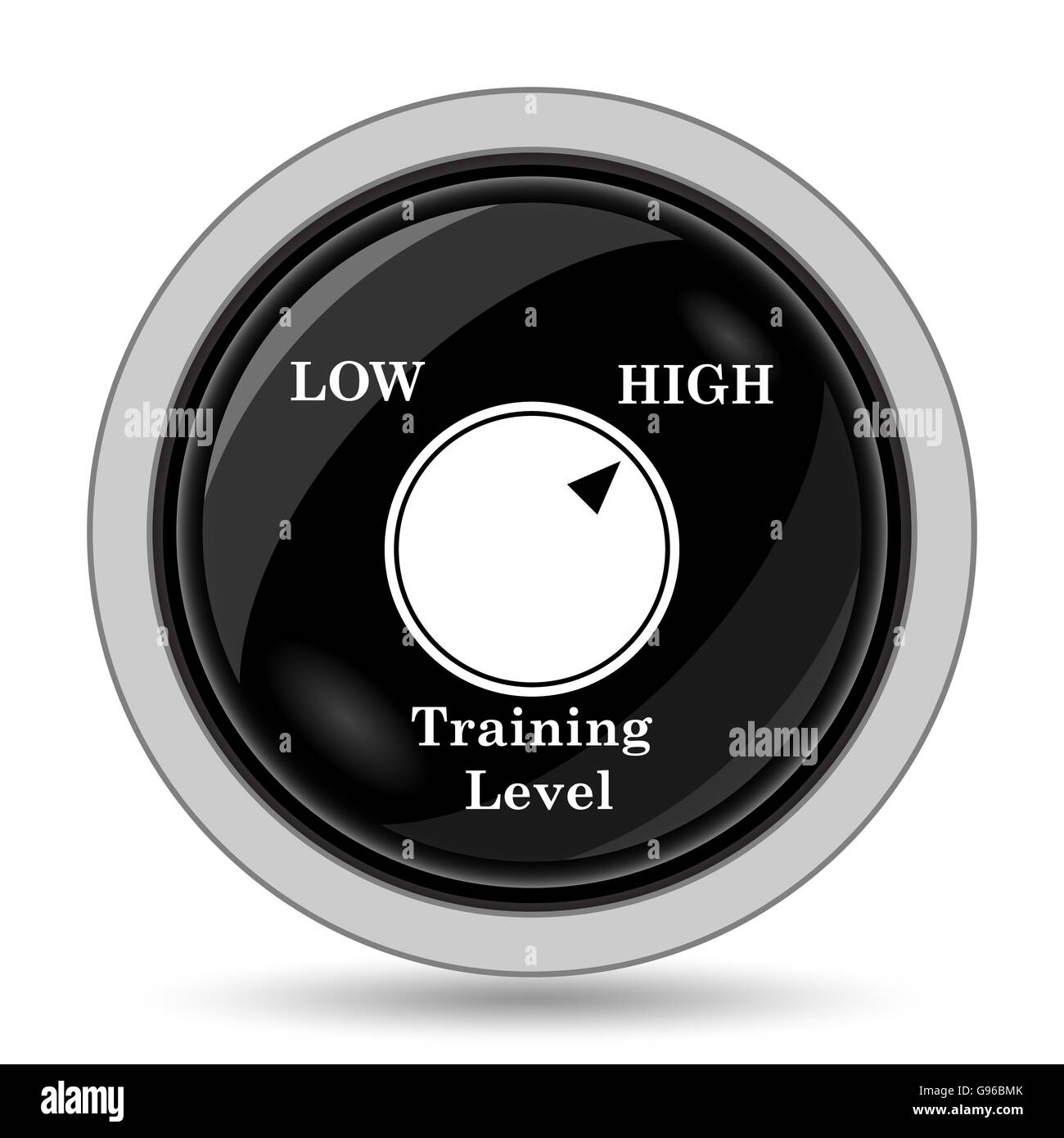 Training level icon. Internet button on white background Stock Photo ...