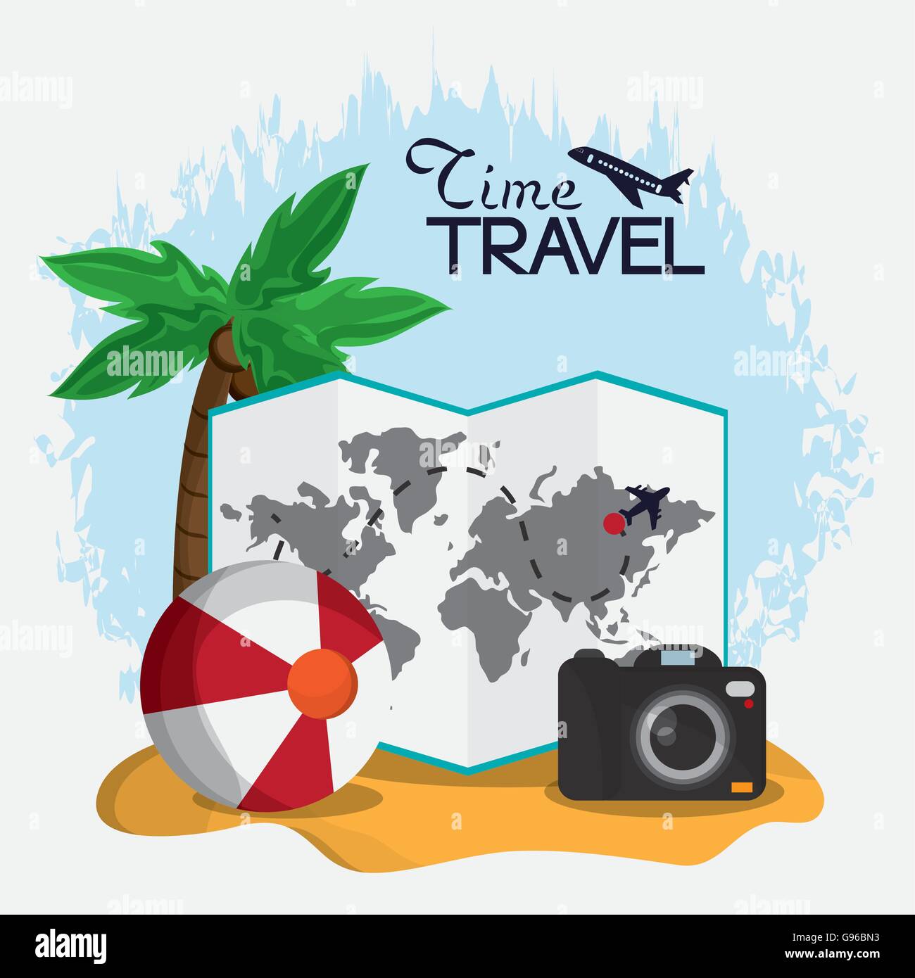 Trip icon set. Time to travel design. Vector graphic Stock Vector Image ...