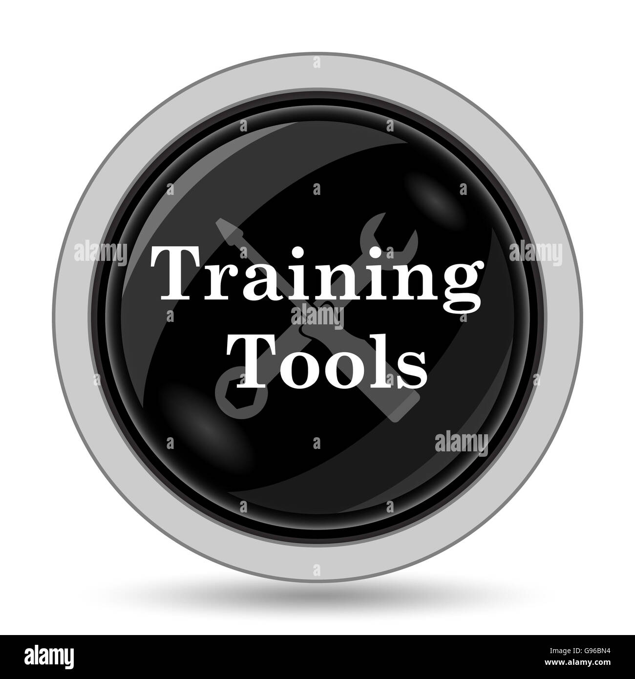 Training tools icon. Internet button on white background Stock Photo ...