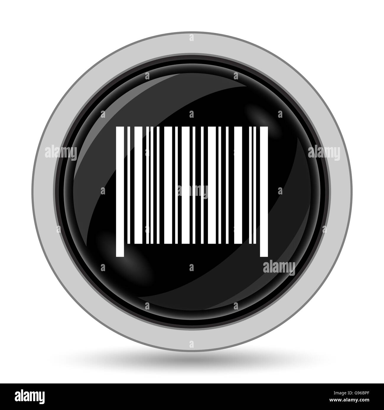 Barcode icon. Internet button on white background Stock Photo - Alamy