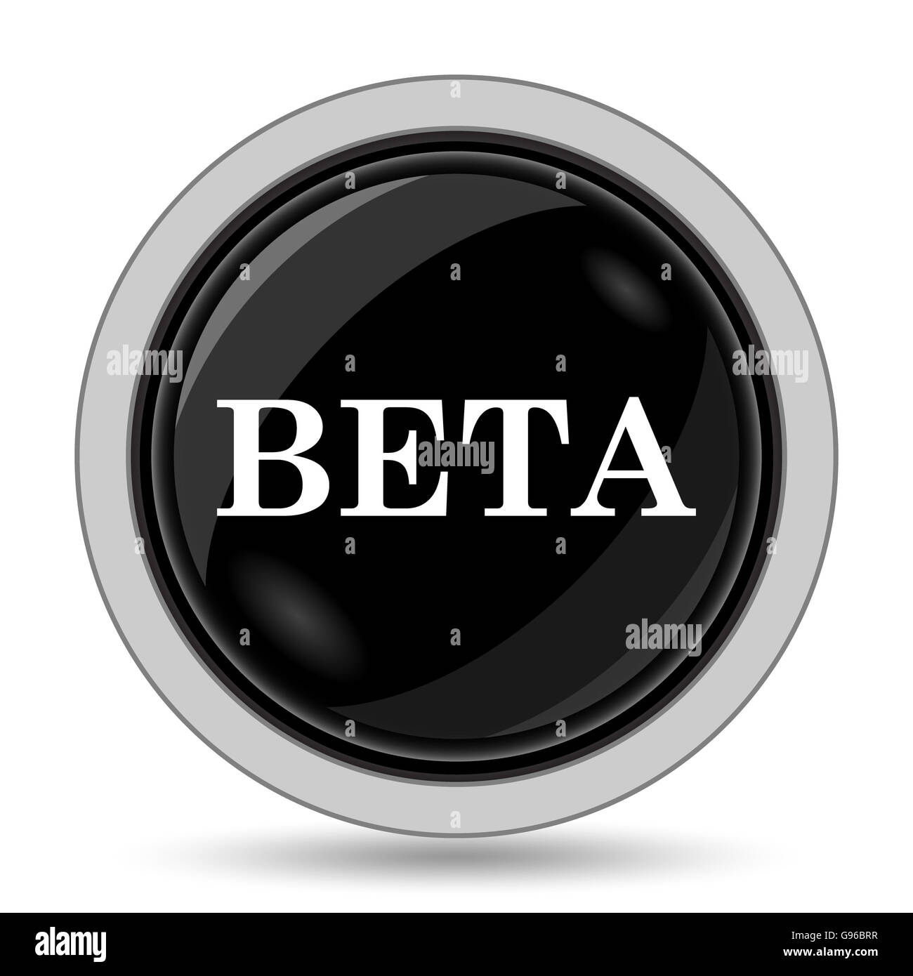 Beta icon. Internet button on white background Stock Photo - Alamy