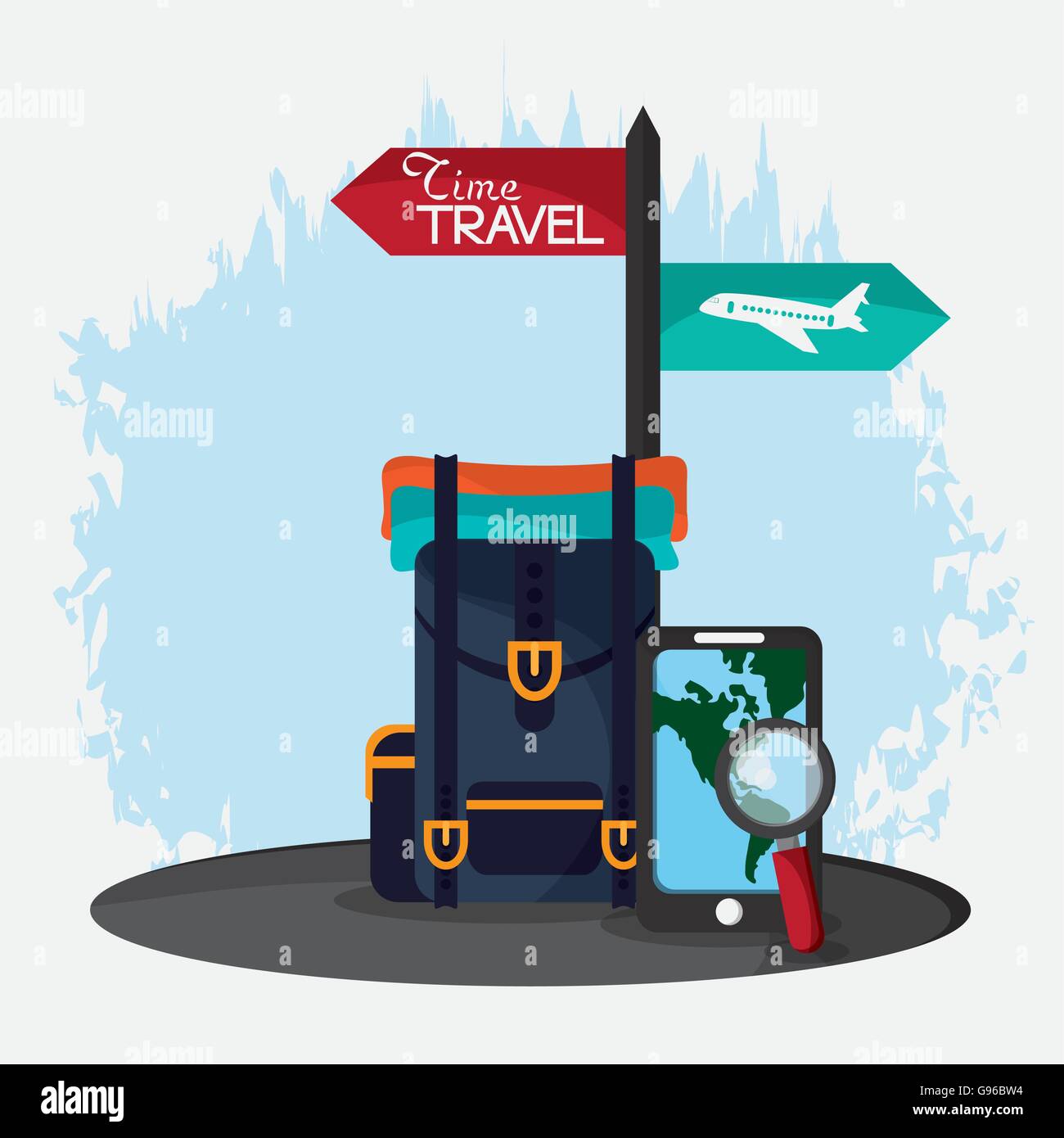 Trip icon set. Time to travel design. Vector graphic Stock Vector Image ...