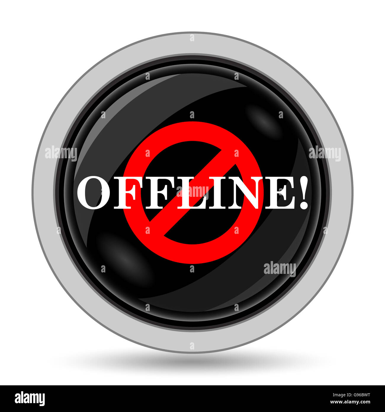 Offline icon. Internet button on white background Stock Photo - Alamy