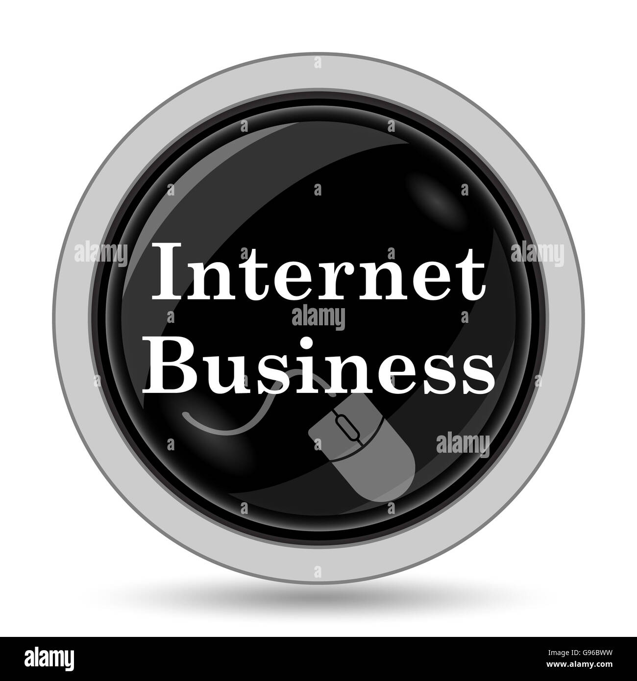 Internet business icon. Internet button on white background Stock Photo ...