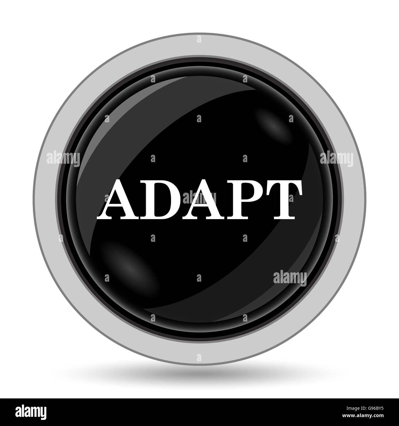Adapt icon. Internet button on white background Stock Photo - Alamy