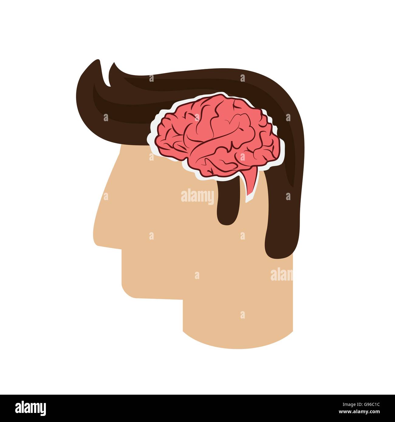 Human head icon. Thinking design. Vector graphic Stock Vector Image ...