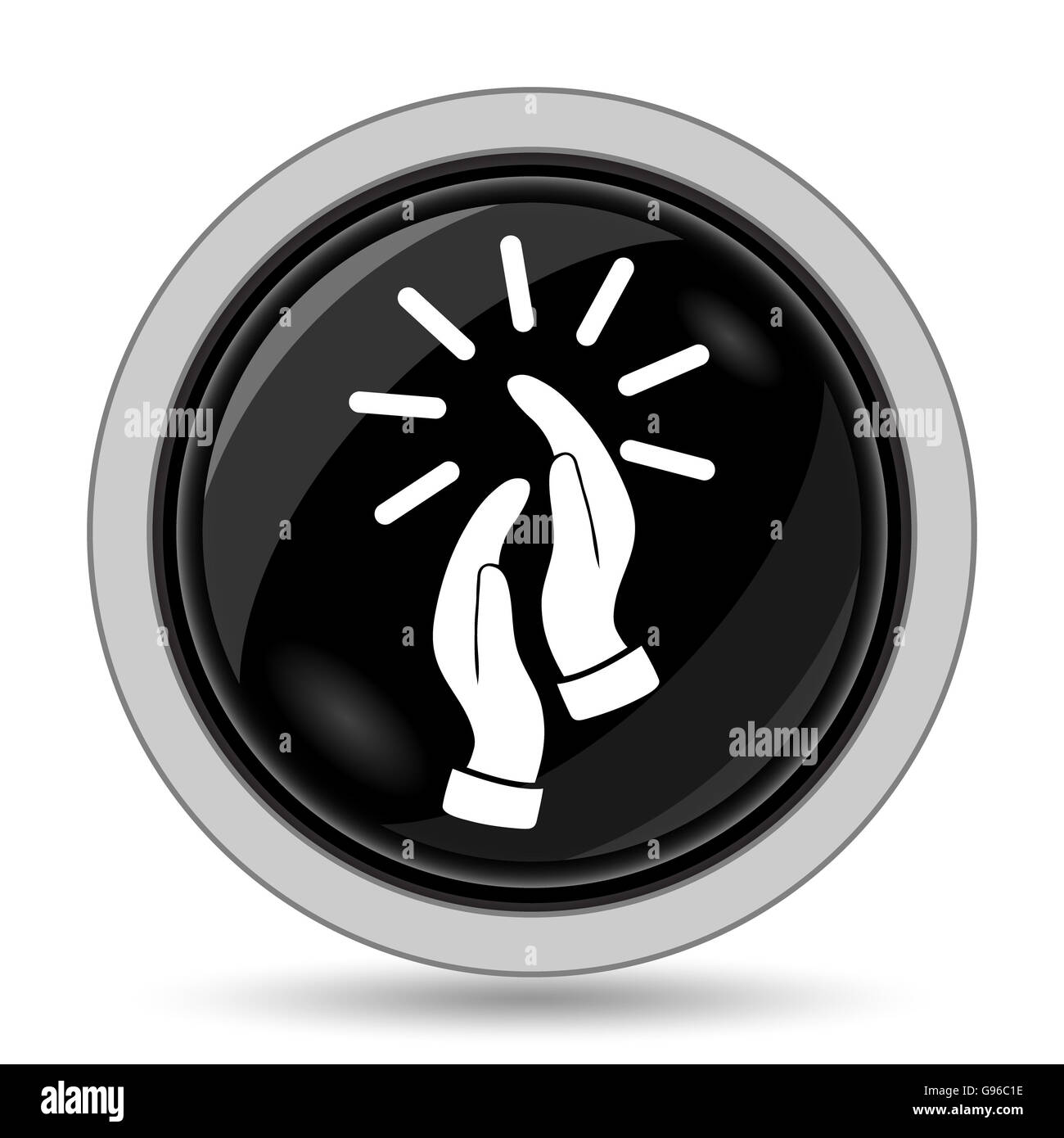 Applause icon. Internet button on white background Stock Photo - Alamy