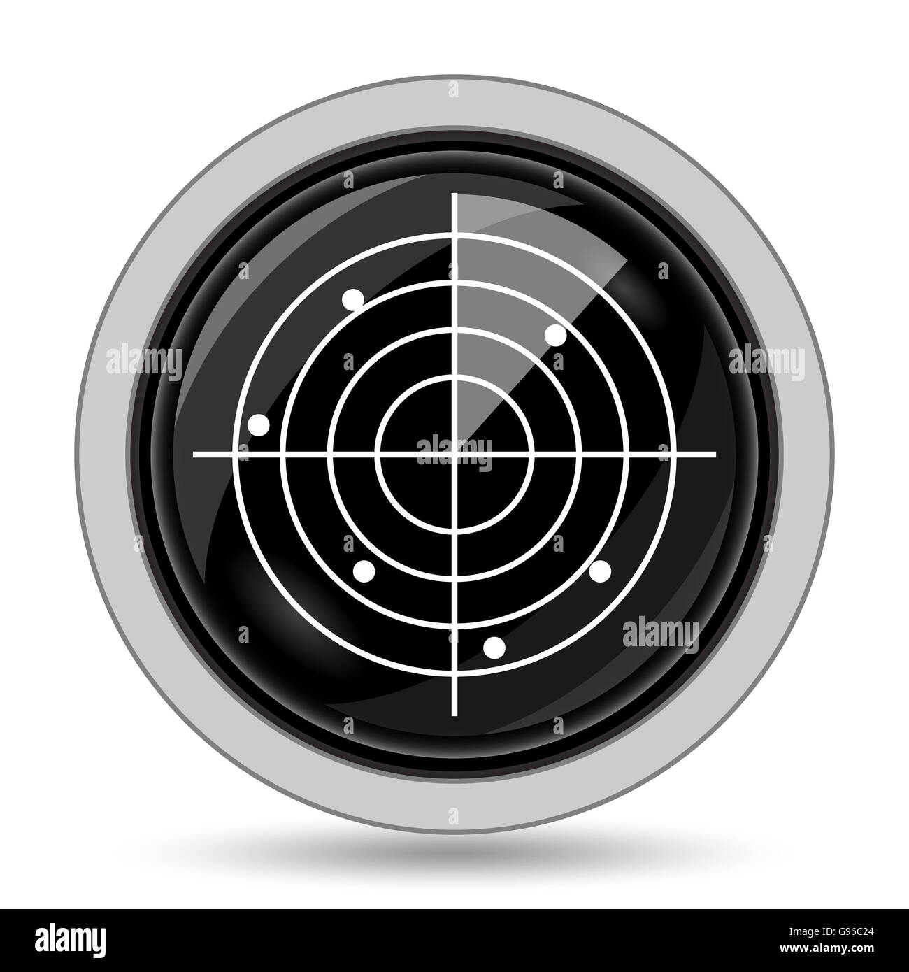 Radar icon. Internet button on white background Stock Photo - Alamy