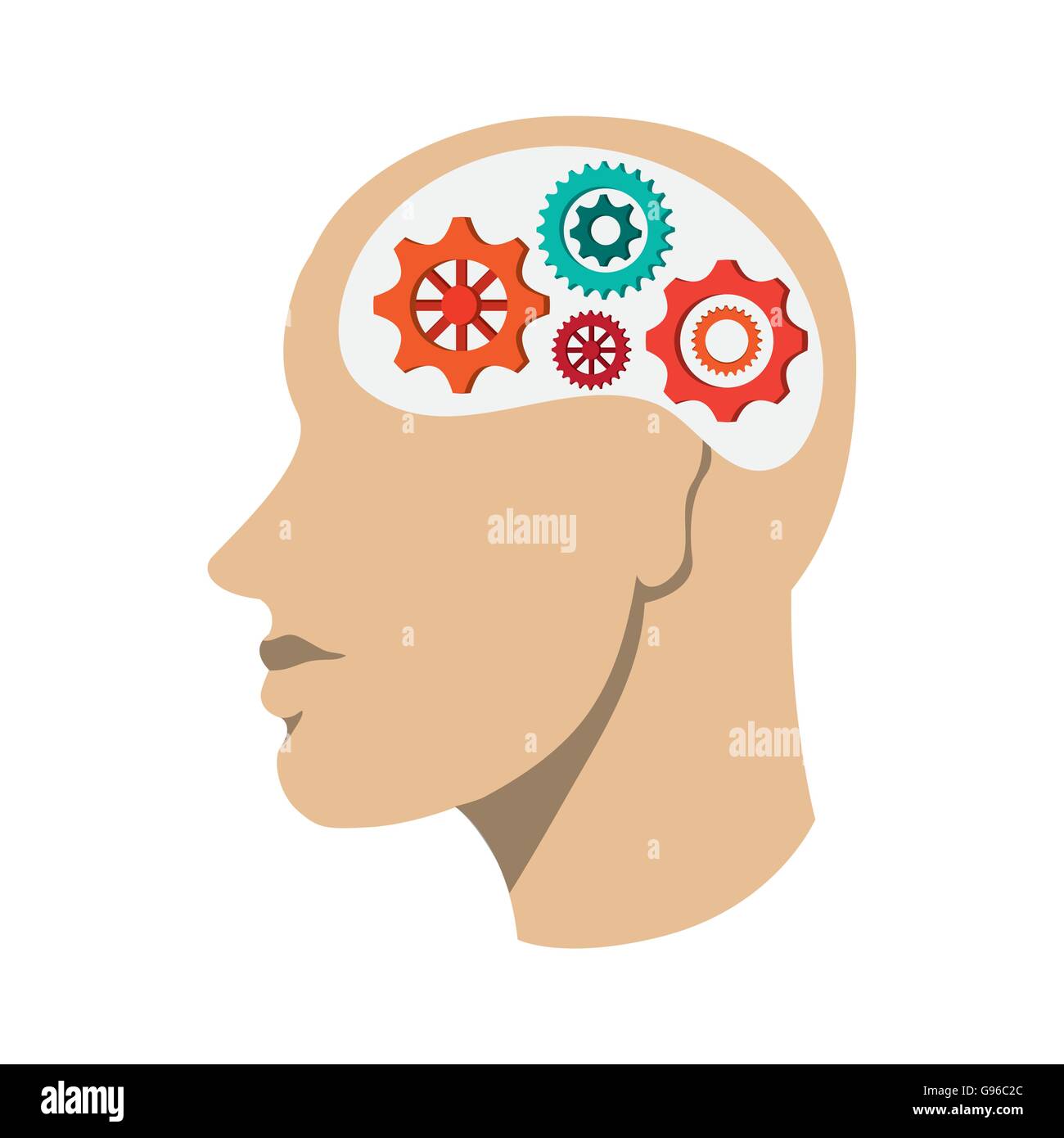 Human head icon. Thinking design. Vector graphic Stock Vector Image ...