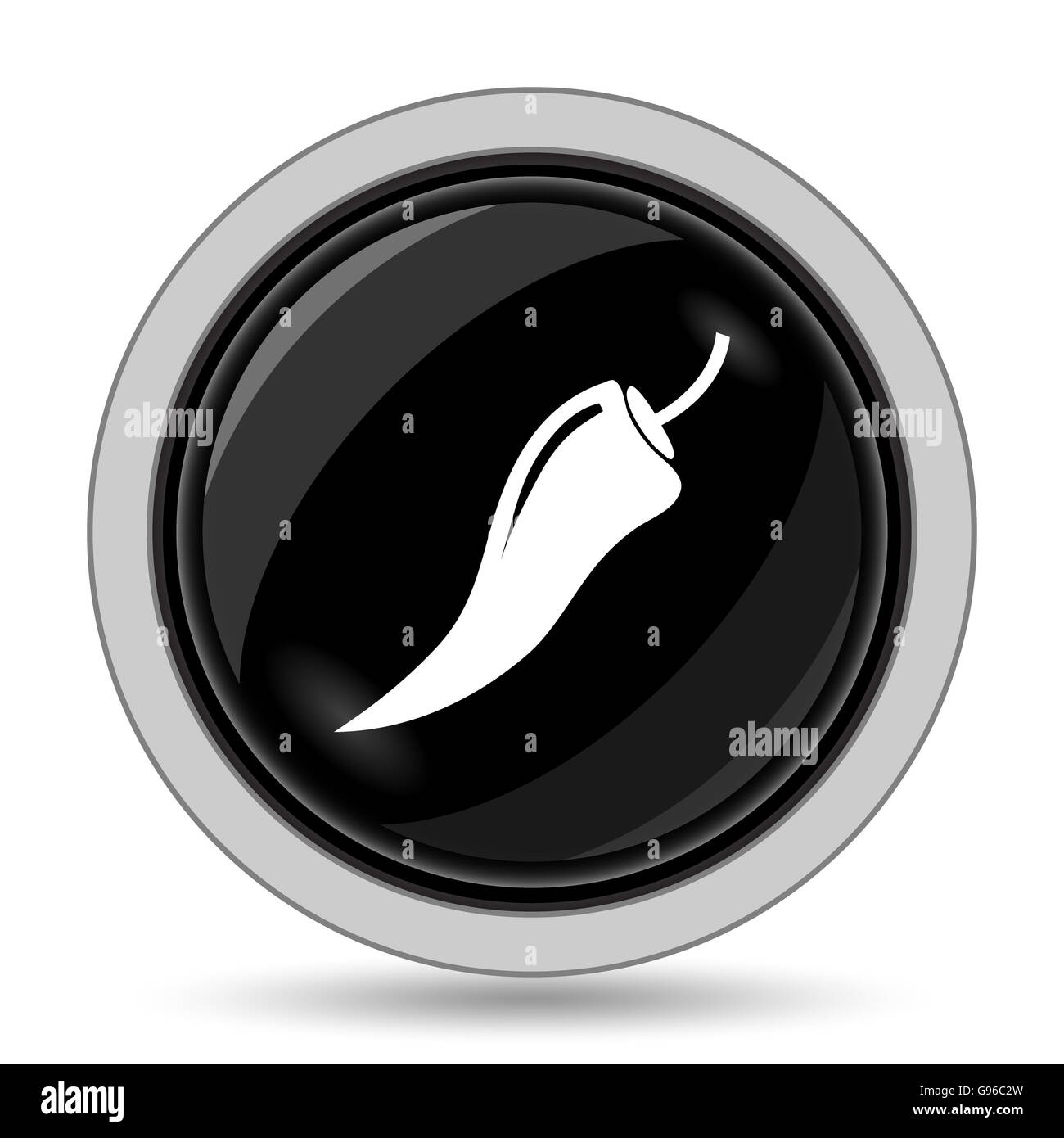 Fresh chili peppers on Black and White Stock Photos & Images - Alamy