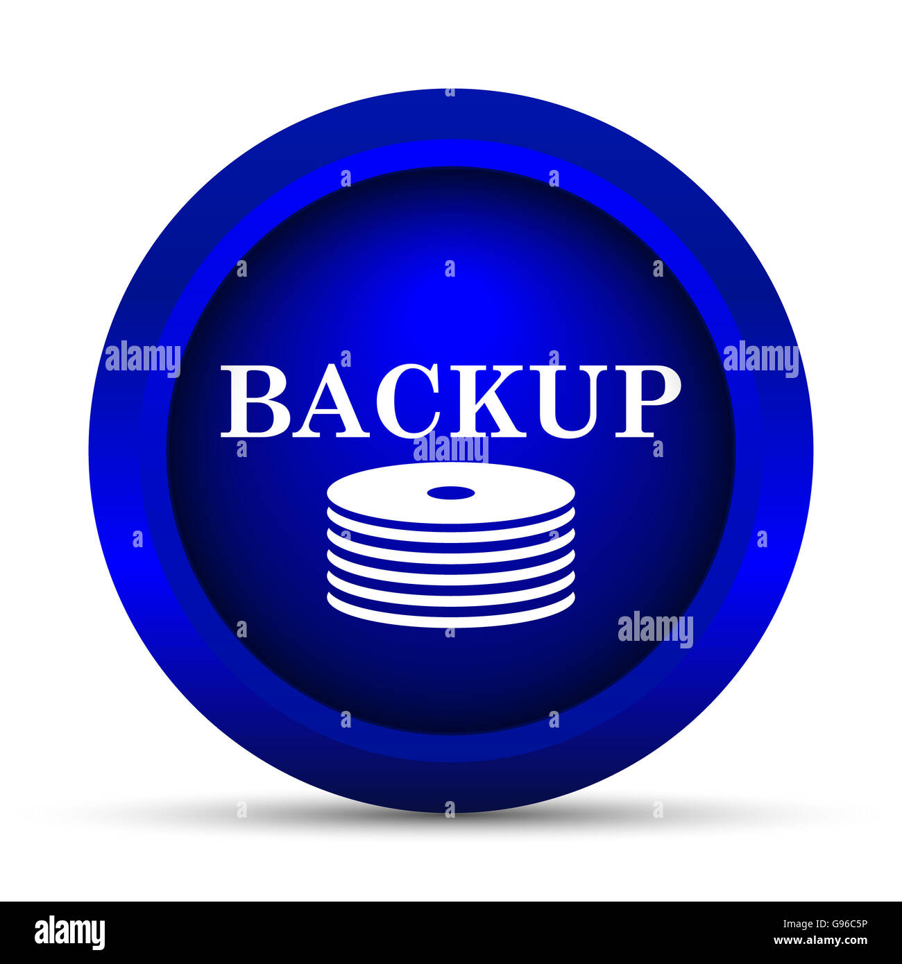 Back-up icon. Internet button on white background Stock Photo - Alamy