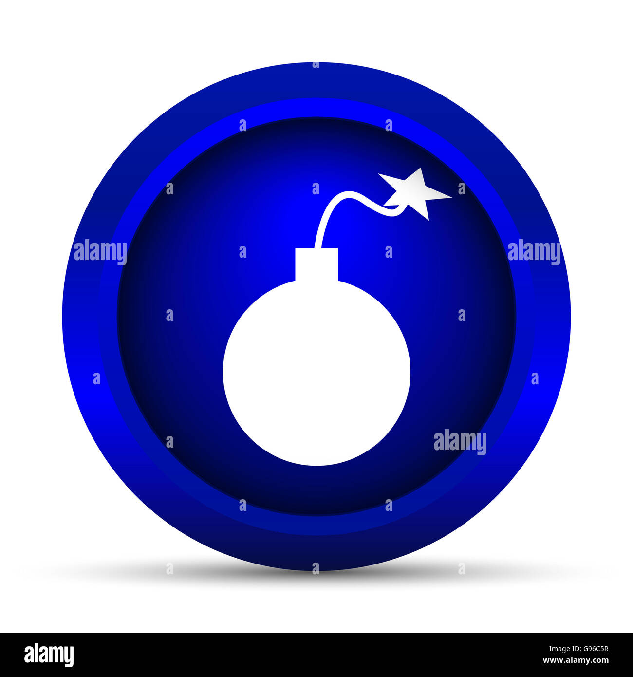 Bomb icon. Internet button on white background Stock Photo - Alamy