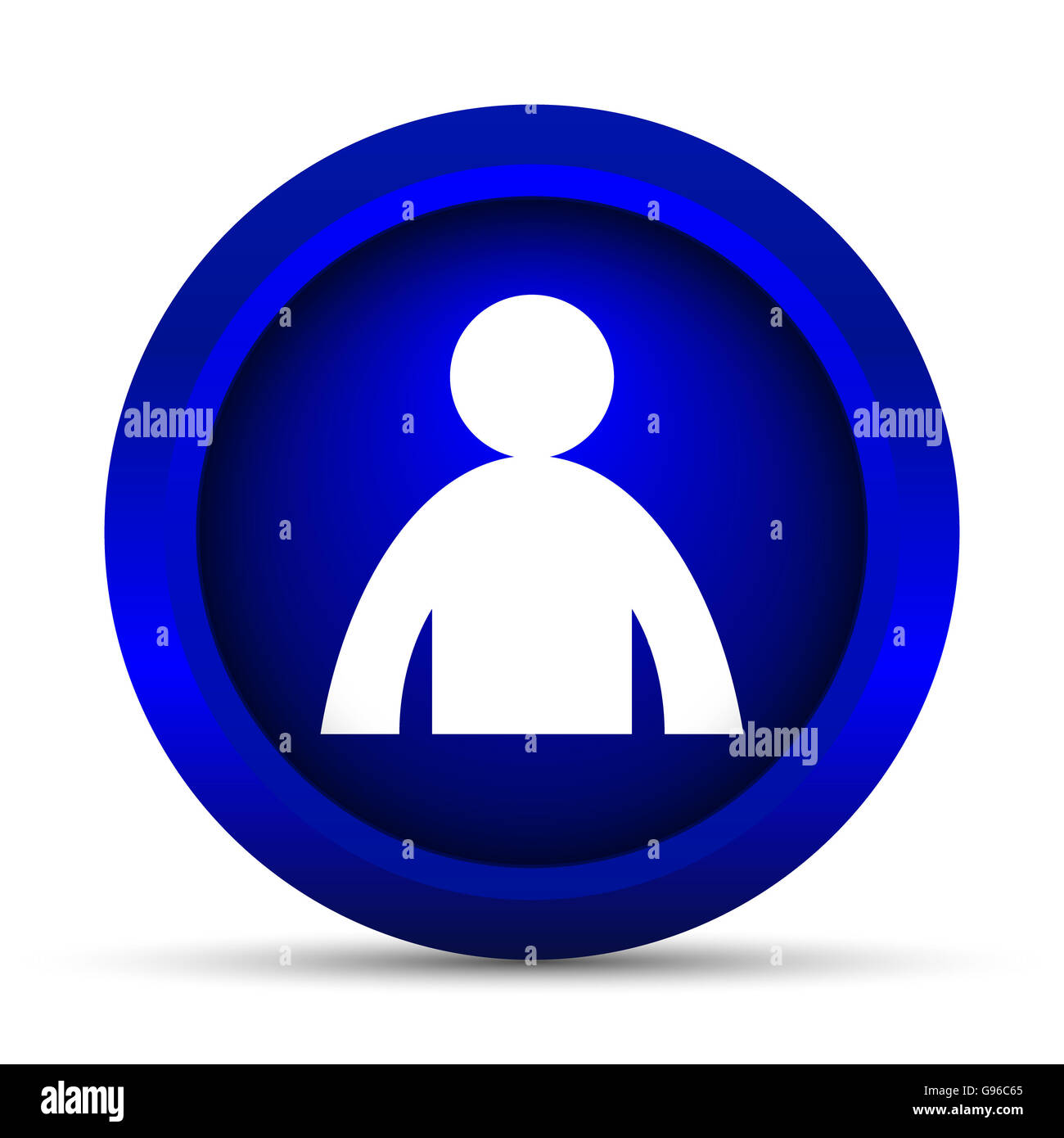User profile icon. Internet button on white background Stock Photo - Alamy