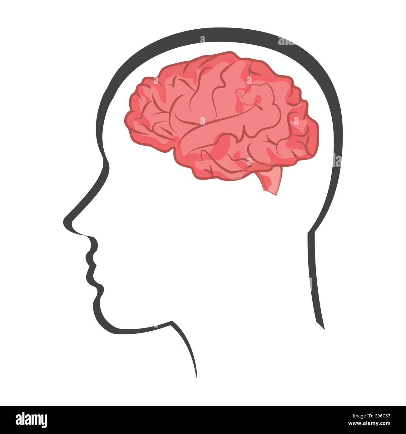 Human head icon. Thinking design. Vector graphic Stock Vector Image ...