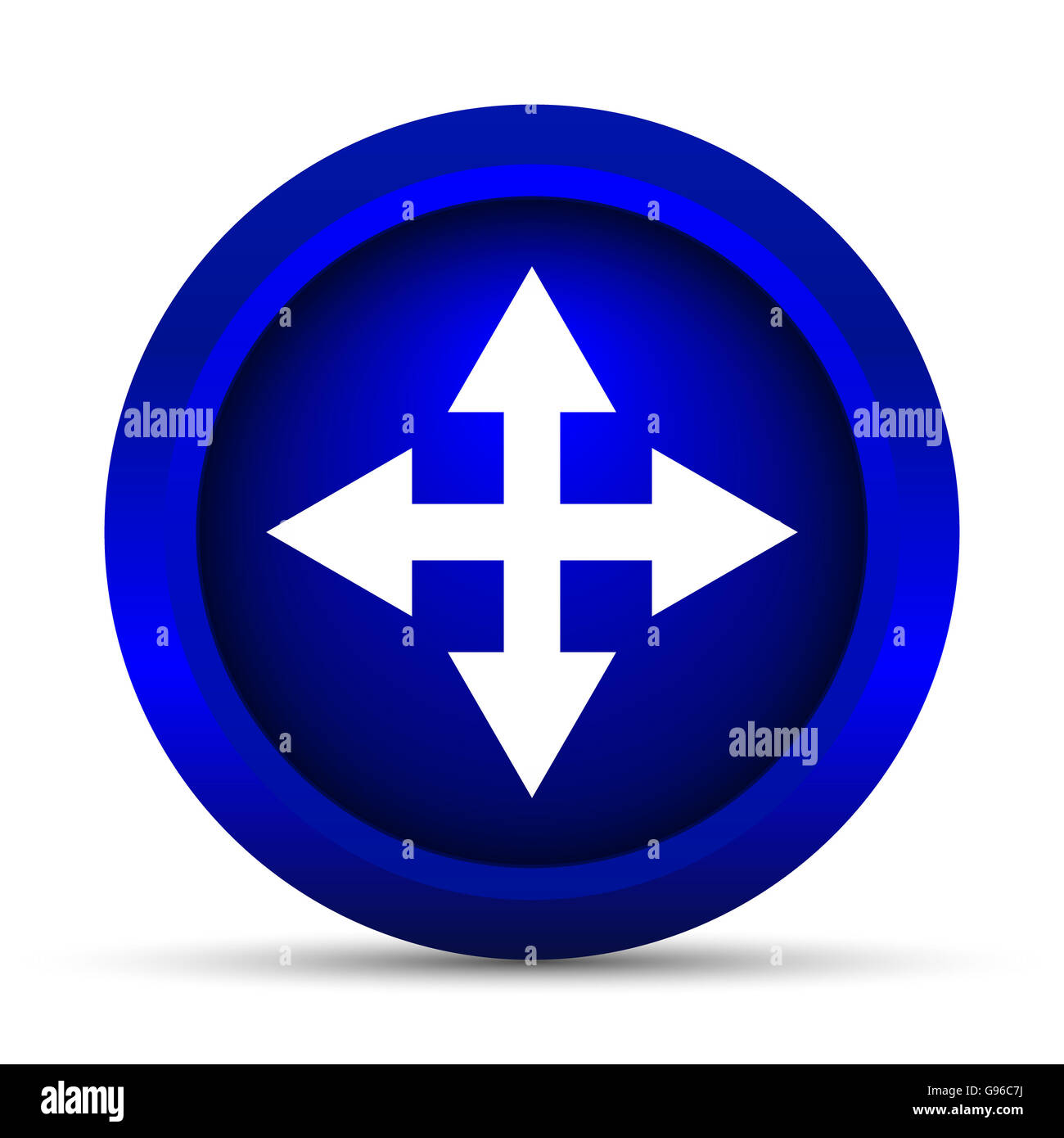 Full screen icon. Internet button on white background Stock Photo - Alamy