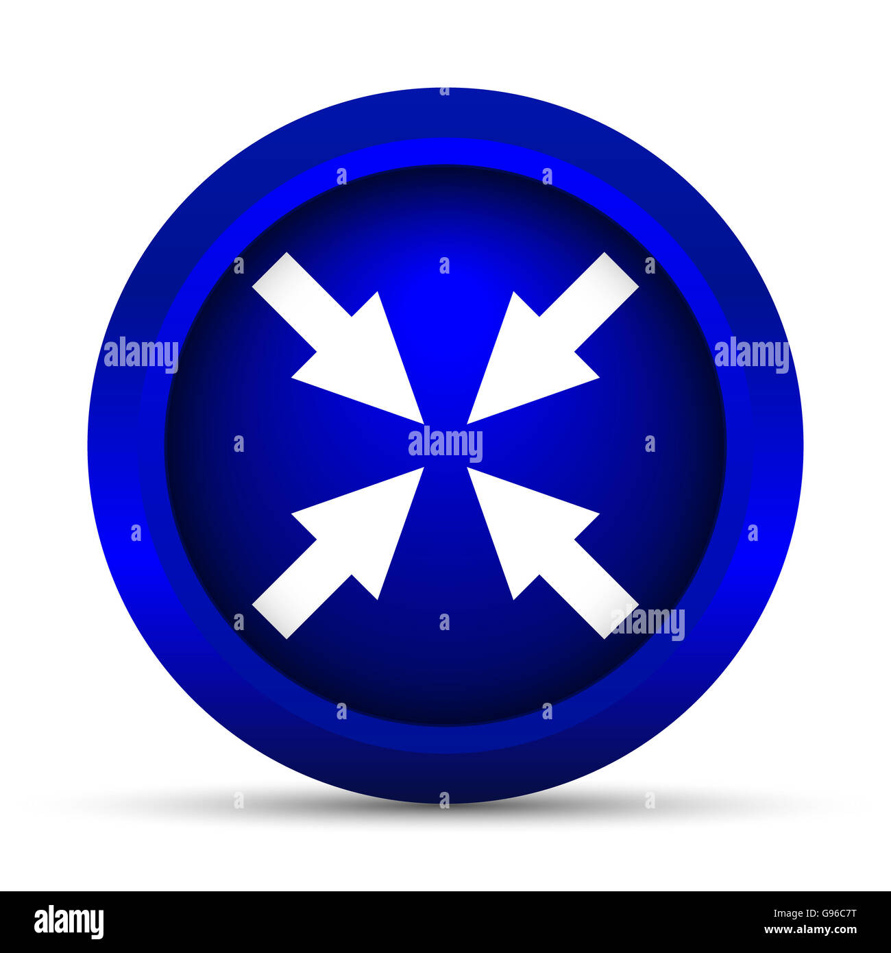 Exit full screen icon. Internet button on white background Stock Photo ...