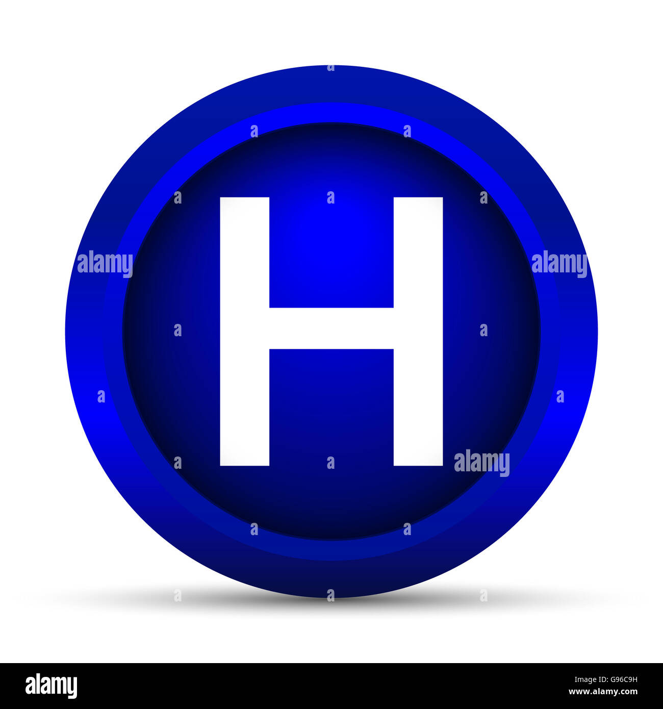 Hospital icon. Internet button on white background Stock Photo - Alamy