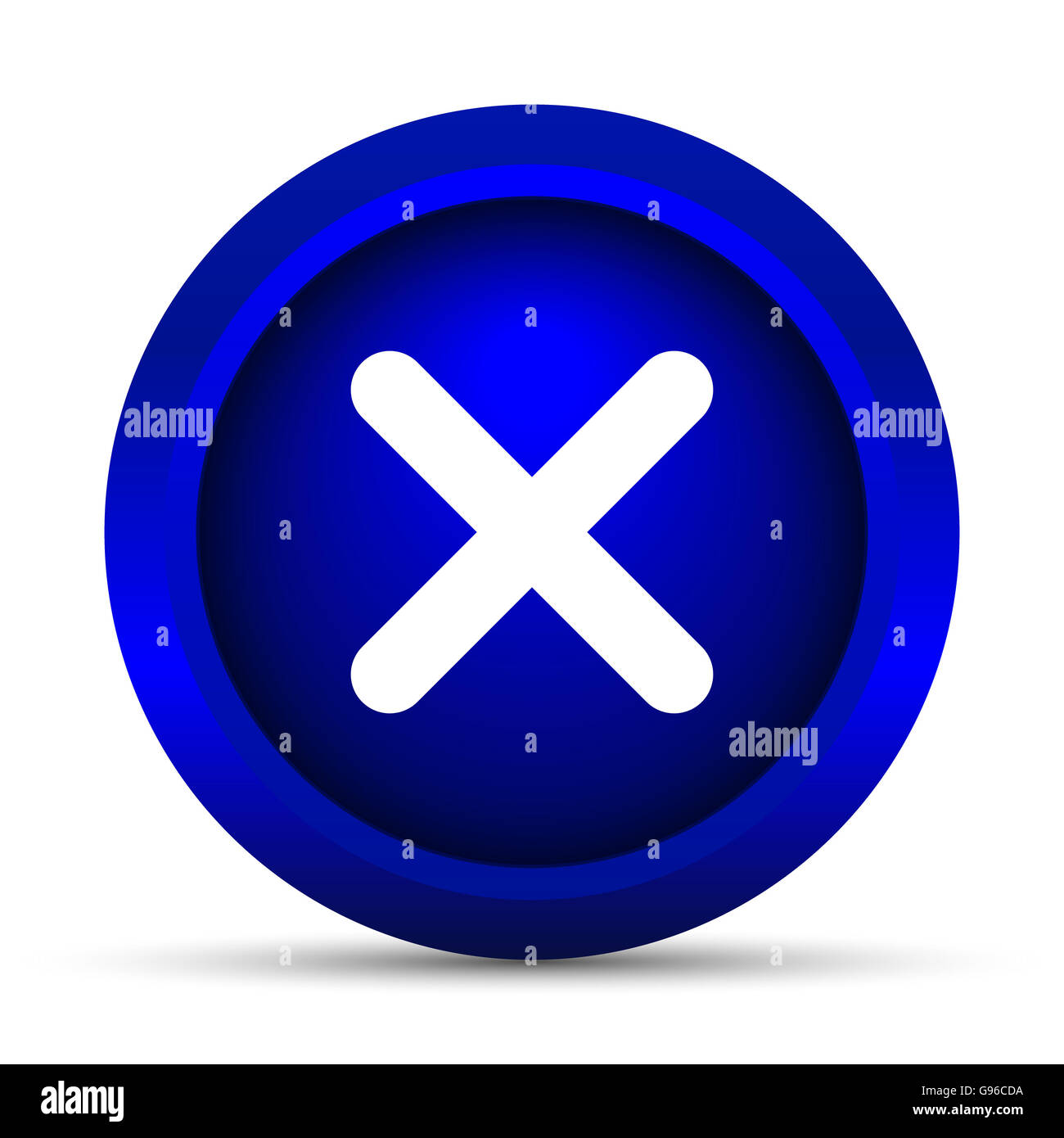 X close icon. Internet button on white background Stock Photo - Alamy